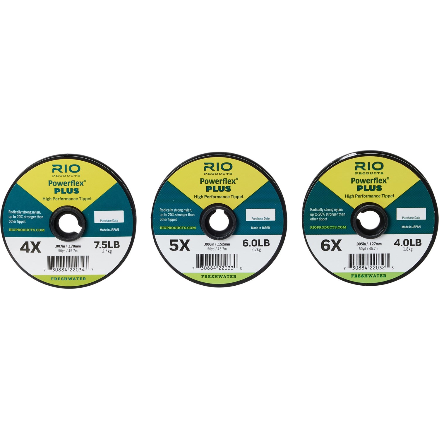 Rio Products Powerflex Plus Tippet - 3-Pack, 4x-6x wt, 50 yd. - Save 50%