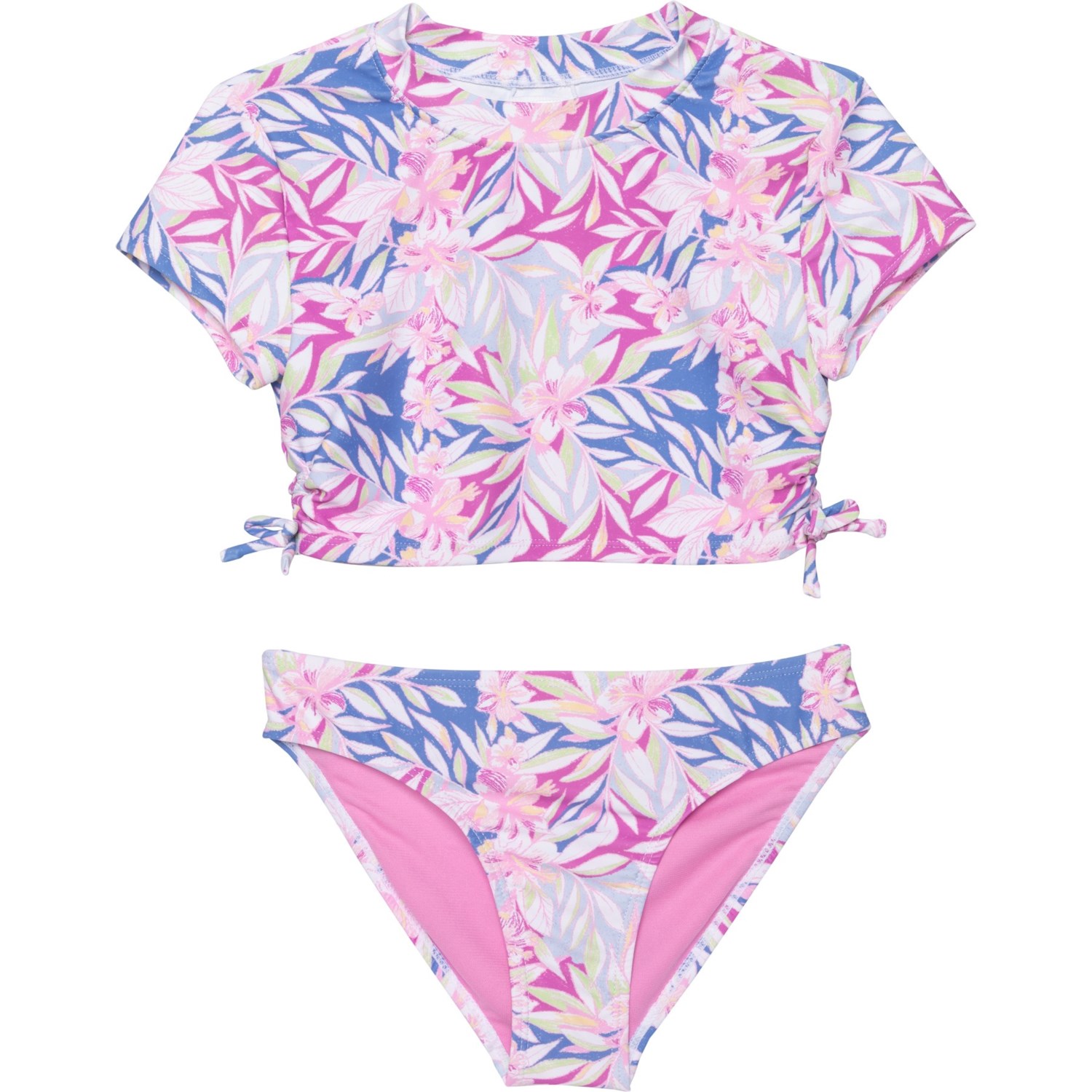 Roxy Big Girls Coastal Crop Top Set - UPF 50+, Short Sleeve - Save 42%