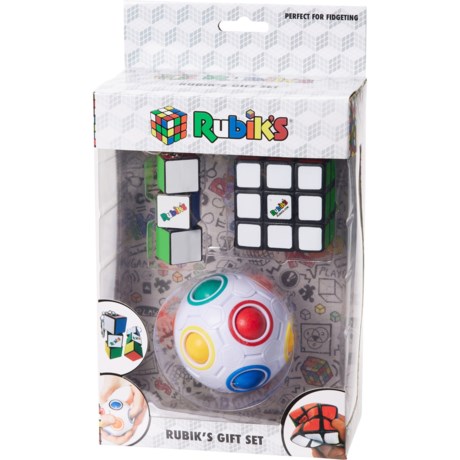 Rubik's Rainbow Ball, Squishy Cube and Key Chain Gift Set - 3-Piece ...