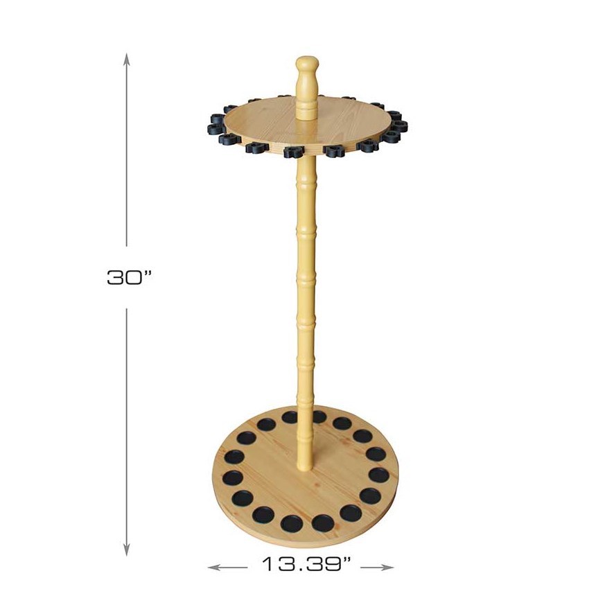 Rush Creek Creations 16-Rod Wooden Round Fishing Rod Storage Rack ...