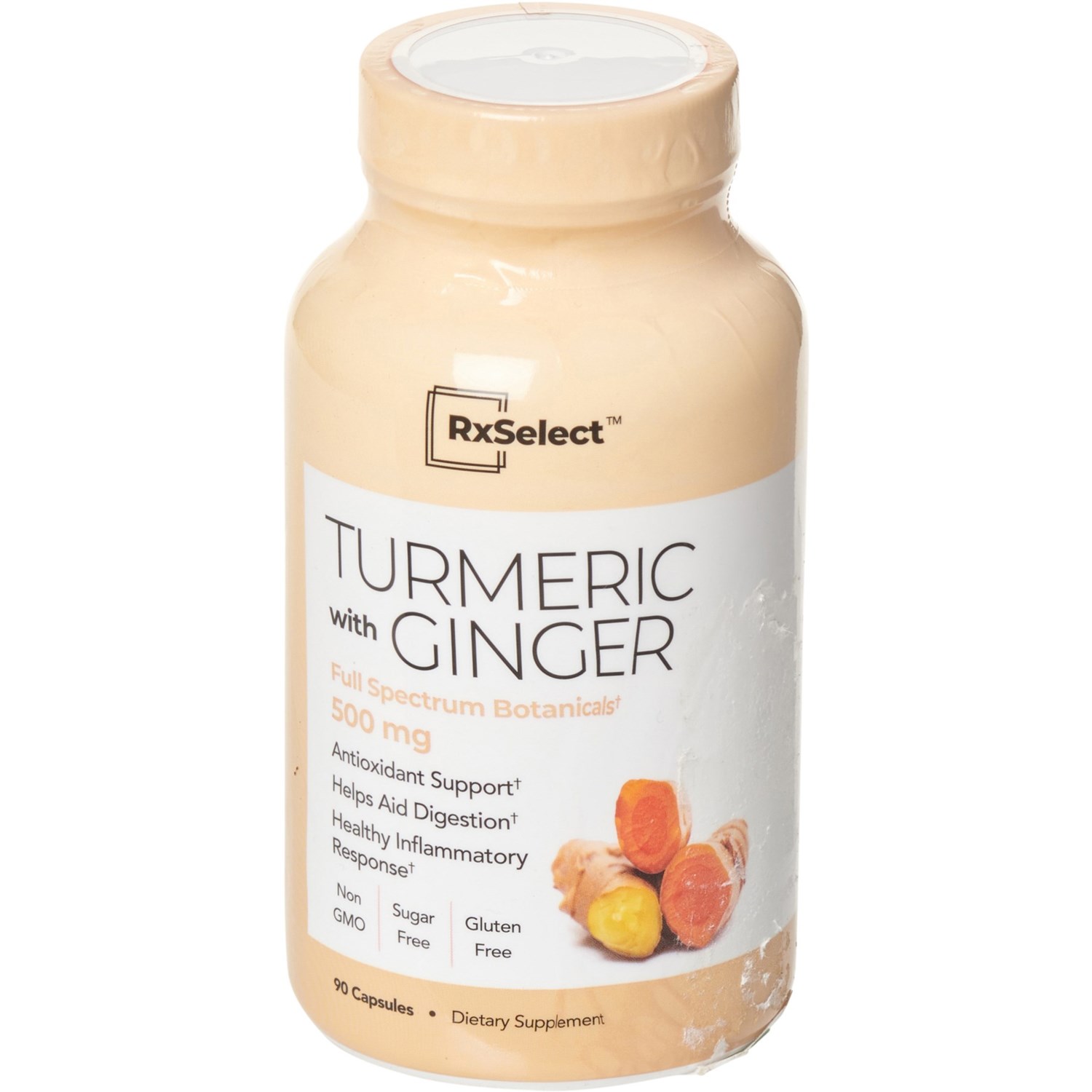 RX Select Turmeric with Ginger Supplements - 90 Count - Save 22%