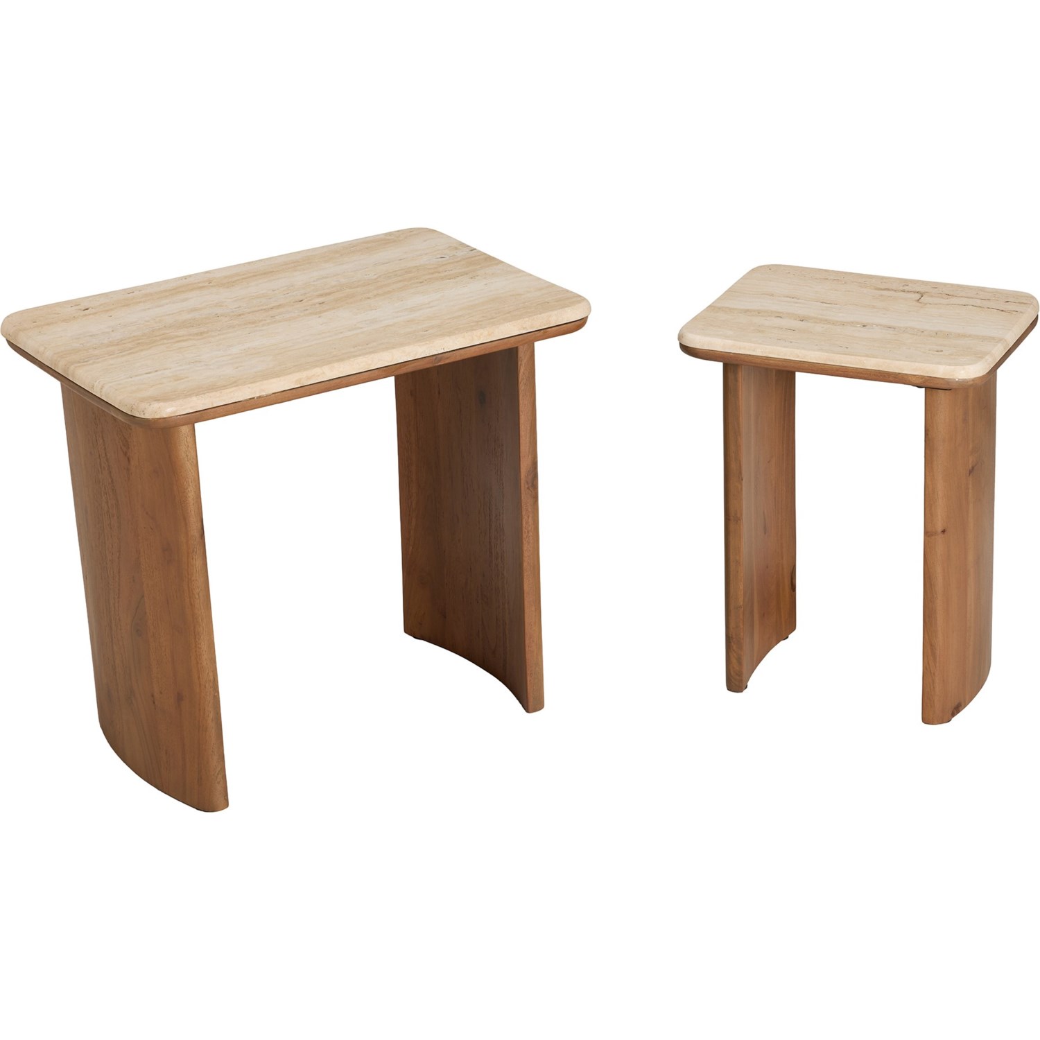 Sagebrook Nested Travertine Side Tables - 2-Pack - Save 55%