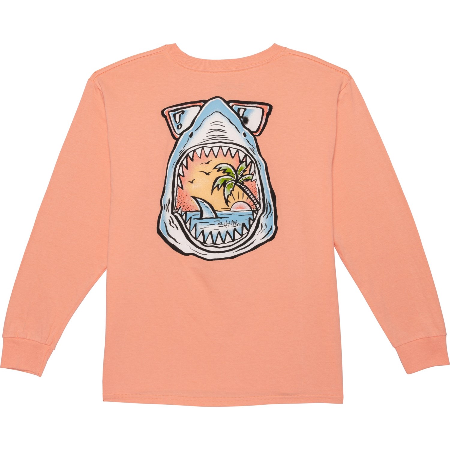 SALT LIFE Big Boys Sunny Shark T-Shirt - Long Sleeve - Save 75%