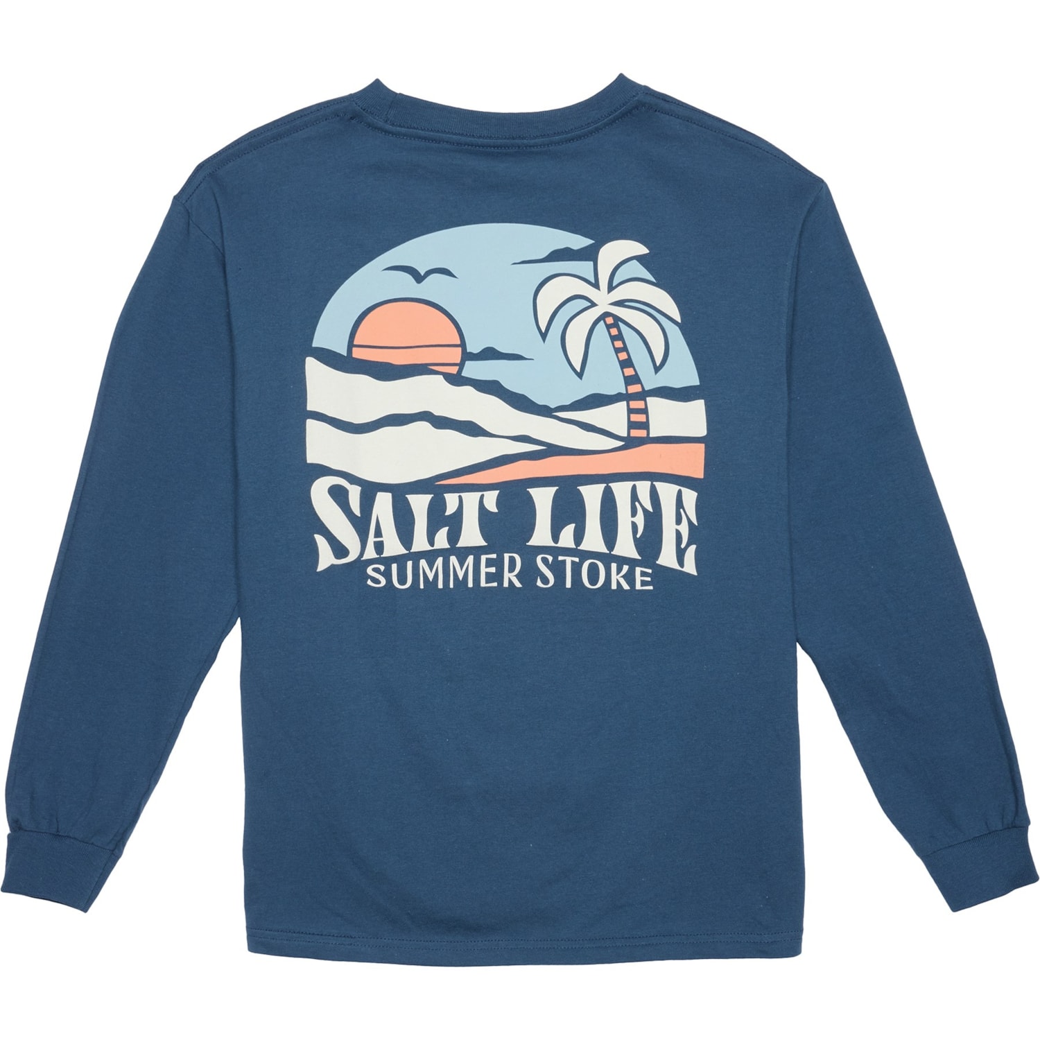 SALT LIFE Big Girls Summer Stoke Island T-Shirt - Long Sleeve - Save 60%