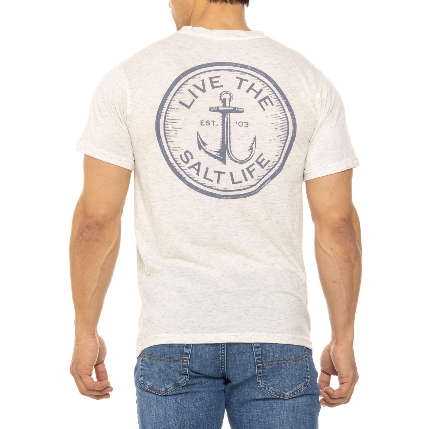 SALT LIFE Tri-Blend At Anchor Graphic T-Shirt - Short Sleeve - Save 66%