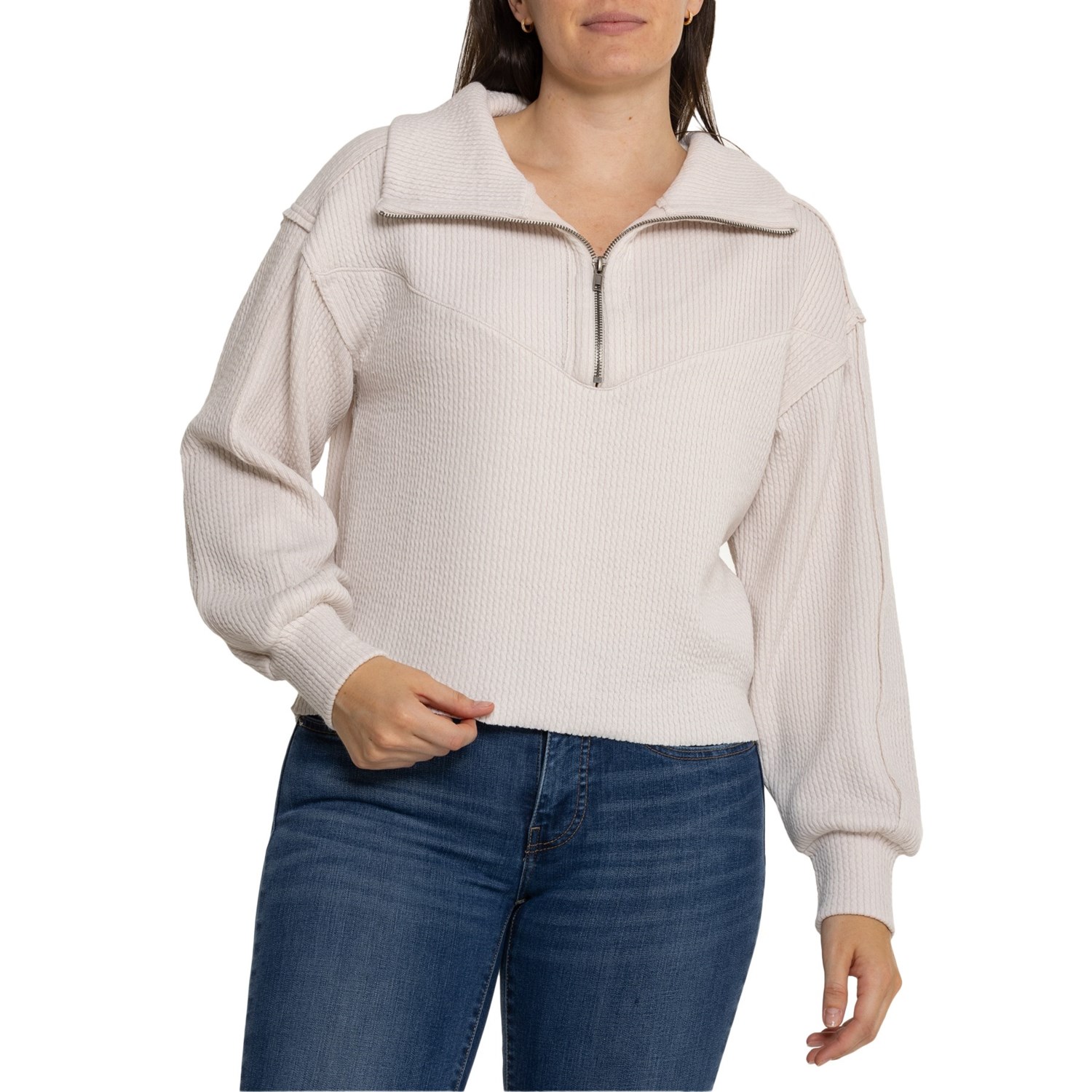 SALTWATER LUXE Zip Neck Sweater - Save 65%