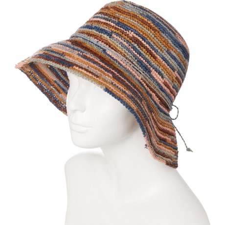 SAN DIEGO HAT CO Iris Crochet Raffia Packable Bucket Hat (For Women ...