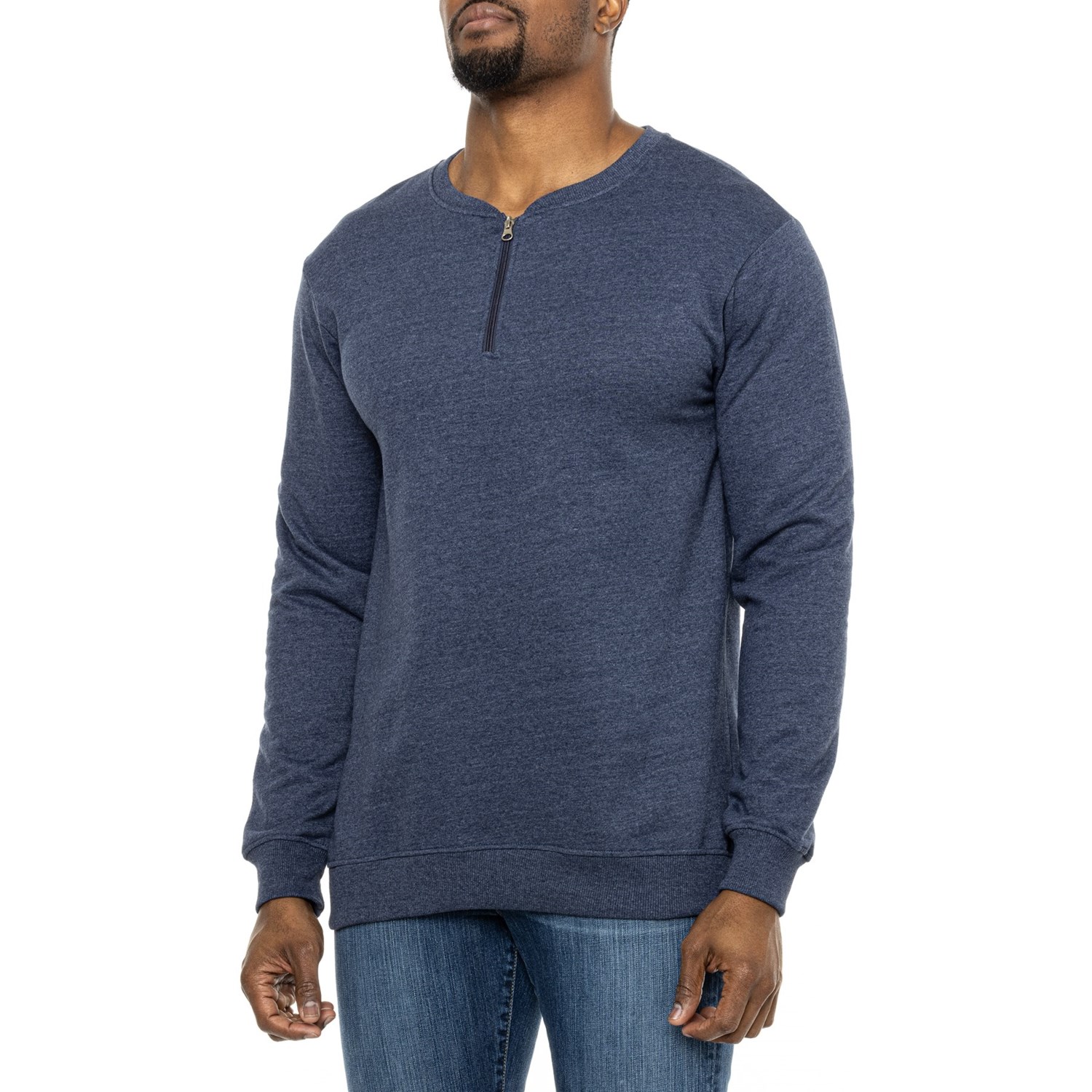 SAVE THE OCEAN Recycled Sweatshirt - Zip Neck - Save 80%