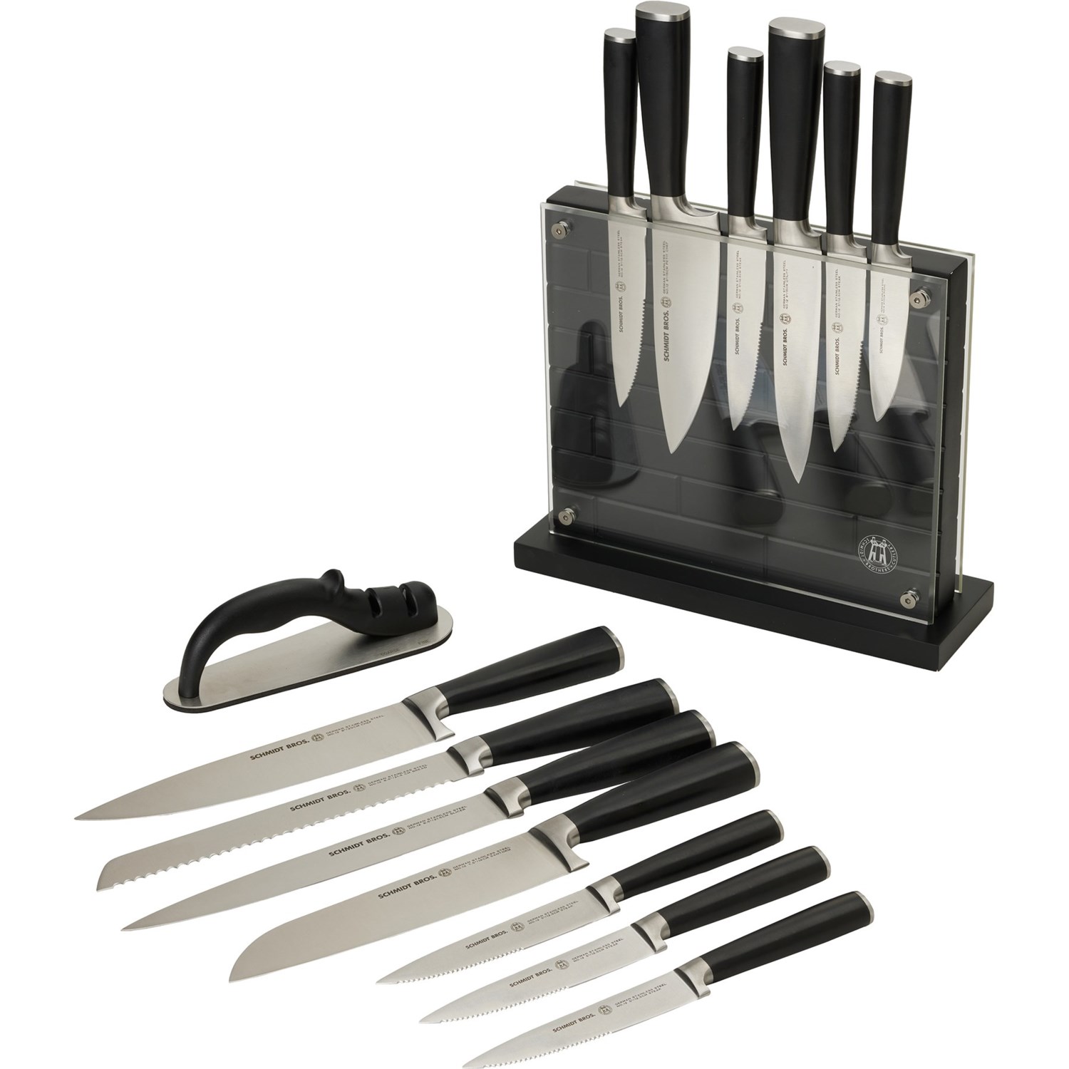 Schmidt Brothers Subway Knife Block Set - 15-Piece, German Stainless ...