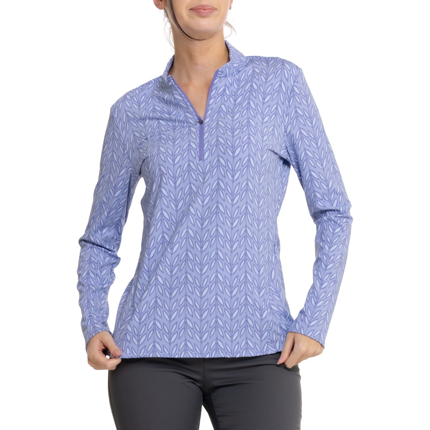 Sigrid Olsen Interlock Jacket - UPF 50, Zip Neck - Save 50%