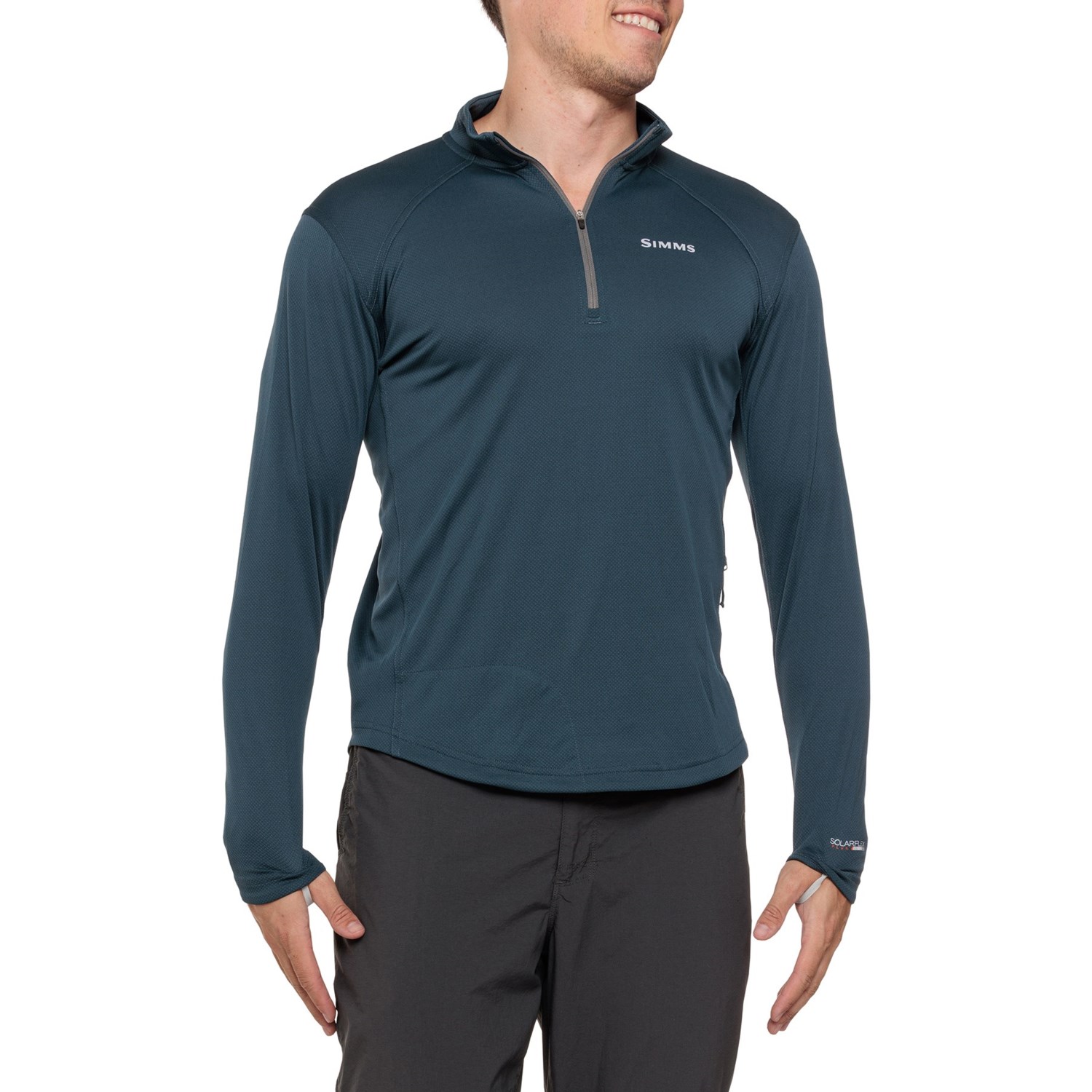 Simms SolarFlex® Plus Shirt - UPF 50, Zip Neck, Long Sleeve - Save 49%