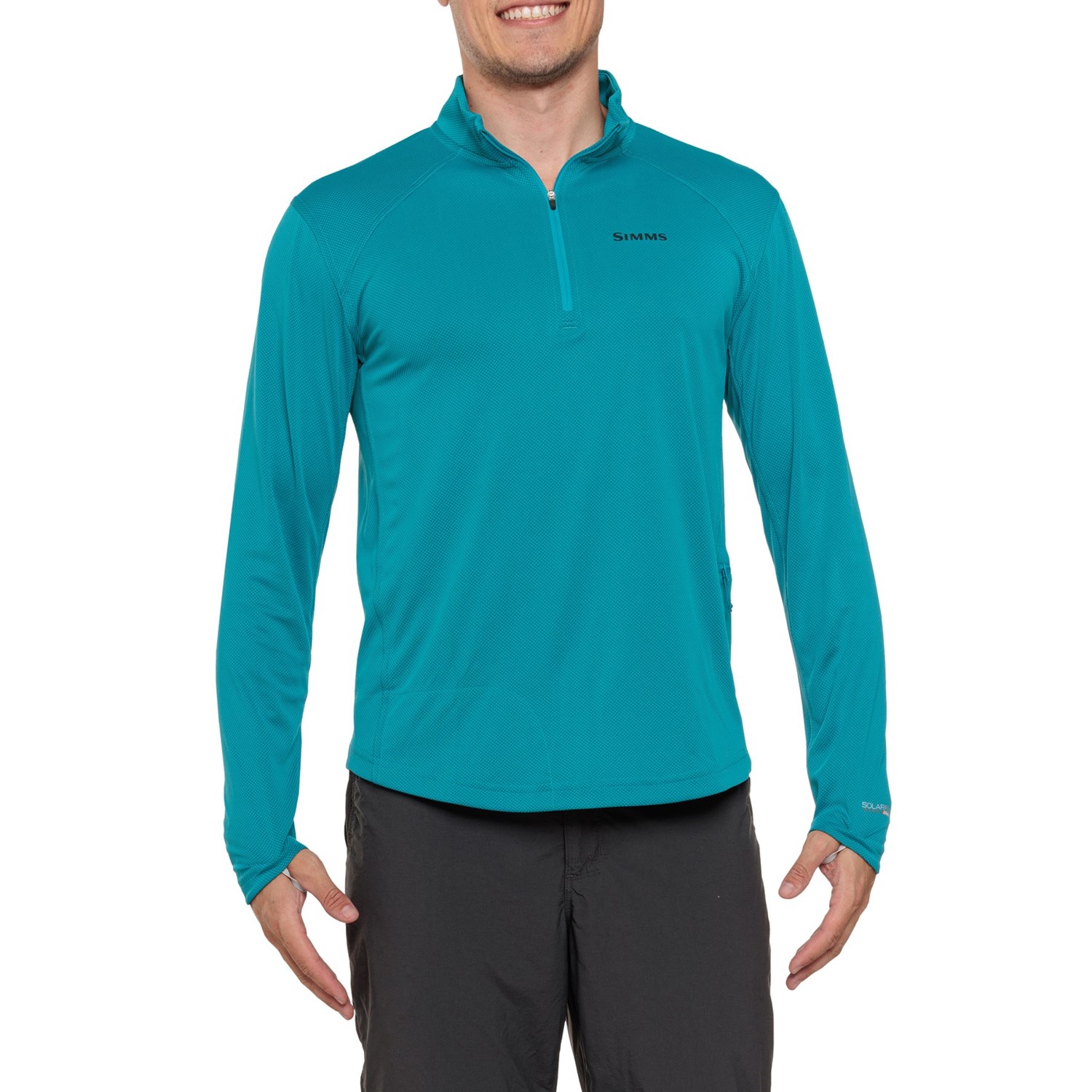 Simms SolarFlex® Plus Shirt - UPF 50, Zip Neck, Long Sleeve - Save 49%