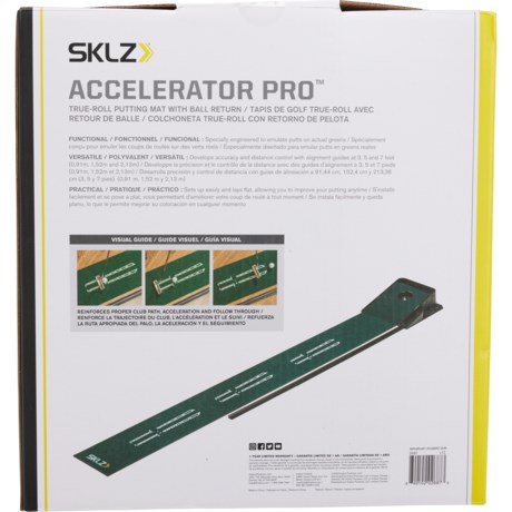 SKLZ Accelerator Pro Indoor Golf Putting Mat with Auto Ball Return ...