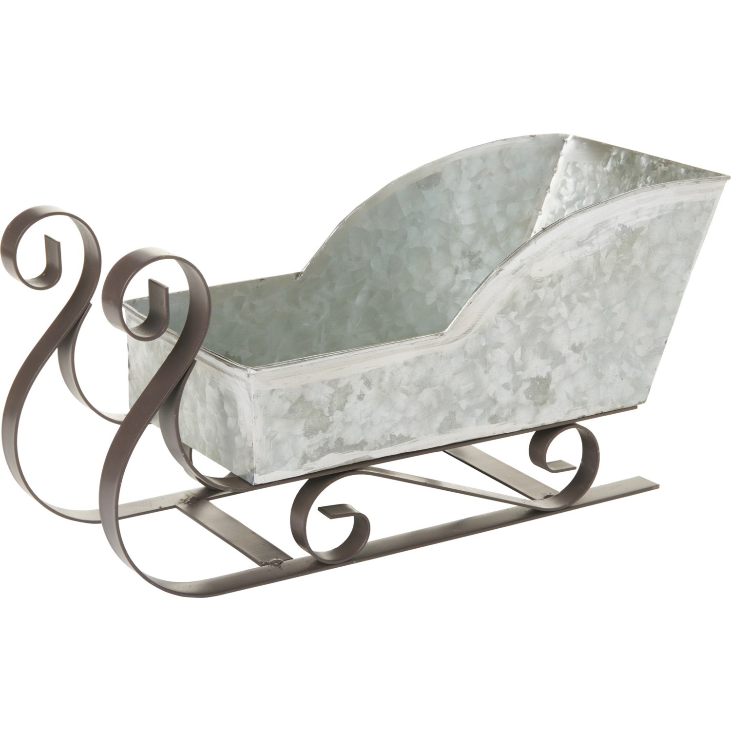 Sleigh Hill Galvanized Metal Sleigh - 8x16x16” - Save 32%