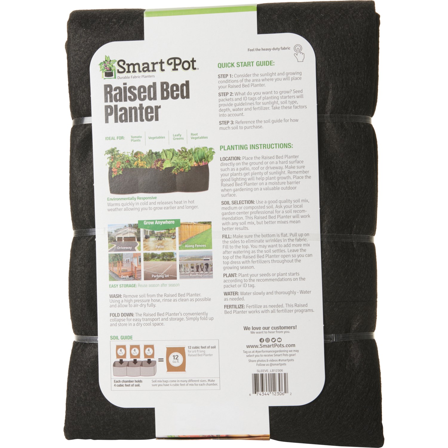 Smart Pots Urban Raised Bed Planter - 6’X16” - Save 25%