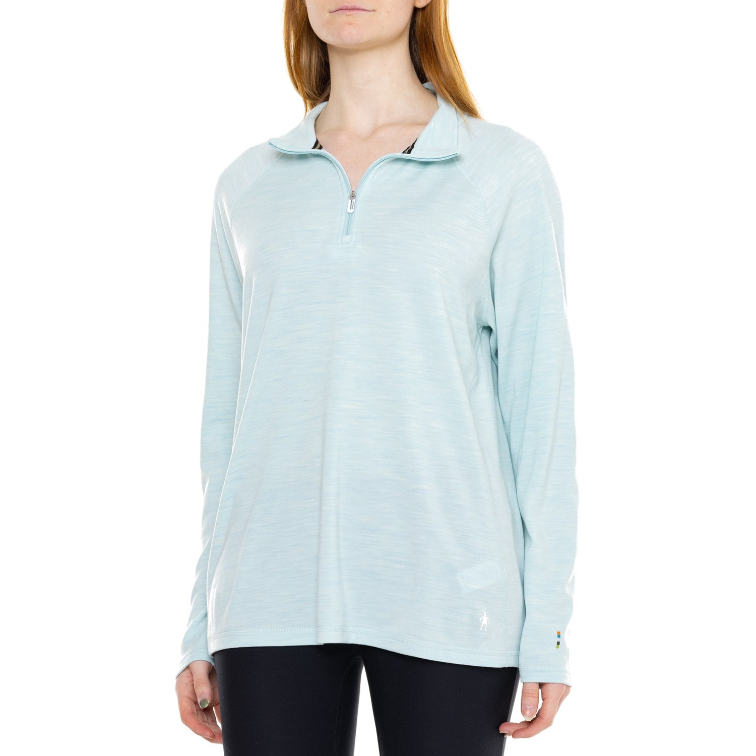 SmartWool Classic Thermal Base Layer Top - Merino Wool, Zip Neck, Long ...