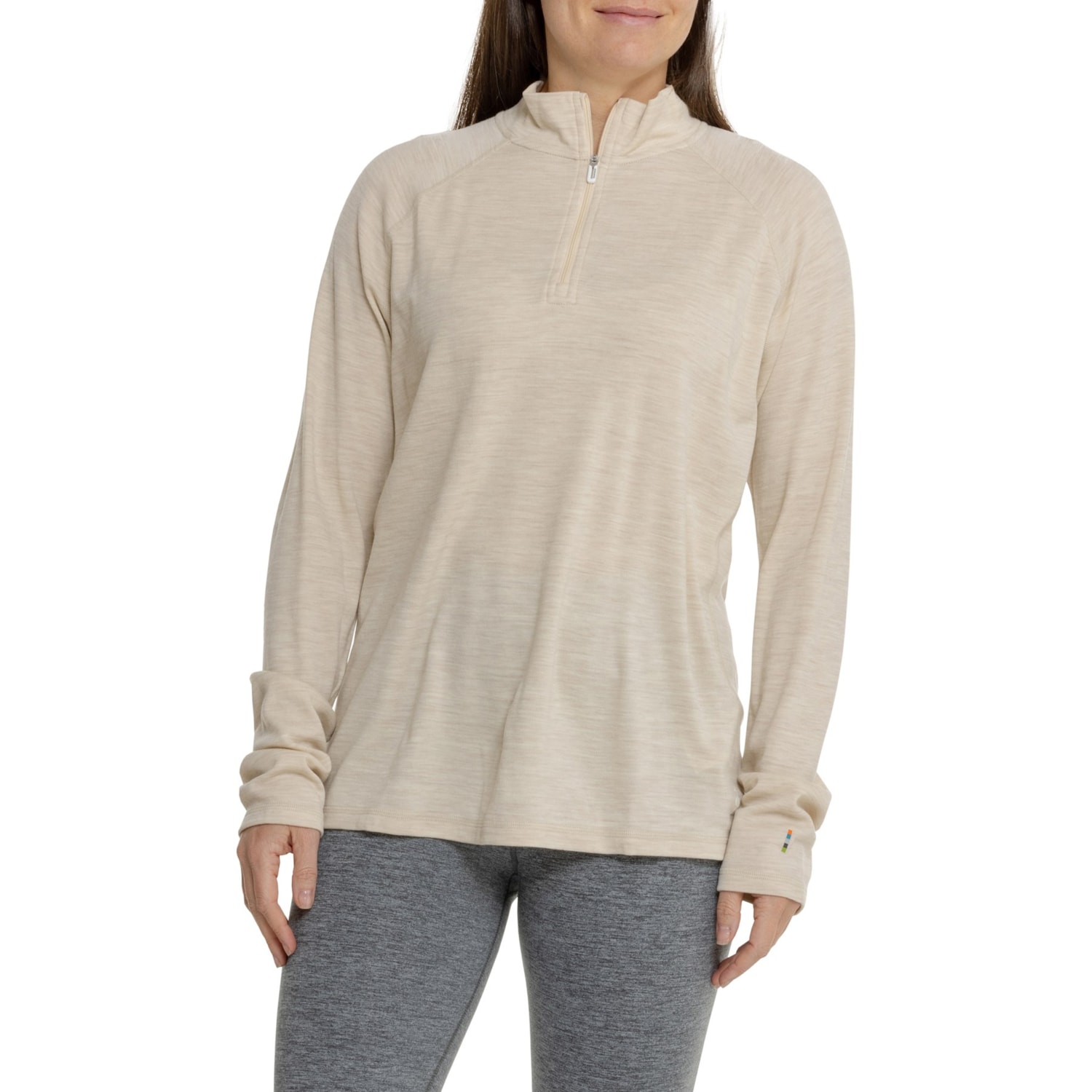 SmartWool Classic Thermal Base Layer Top - Merino Wool, Zip Neck, Long ...