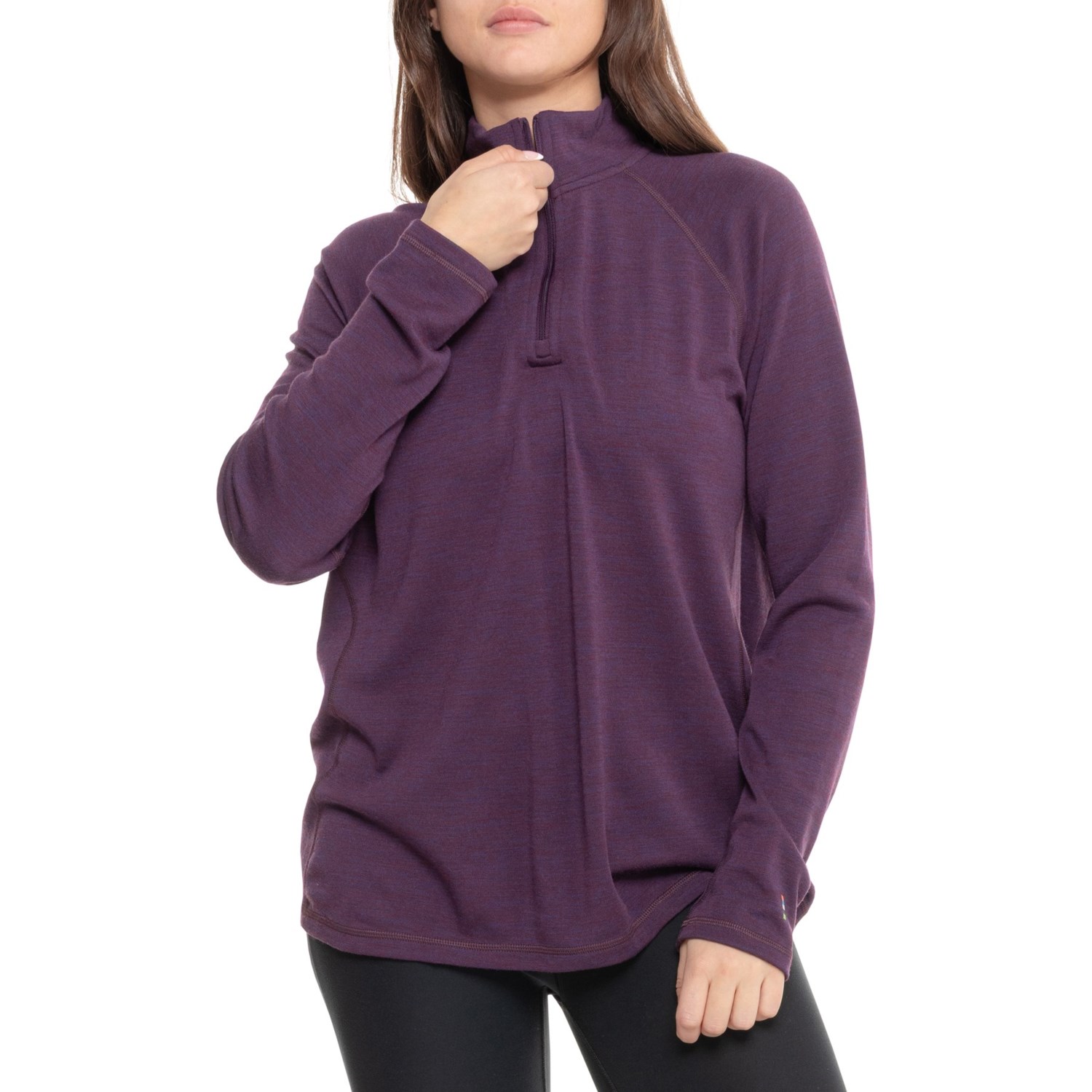 SmartWool Classic Thermal Base Layer Top - Merino Wool, Zip Neck, Long ...