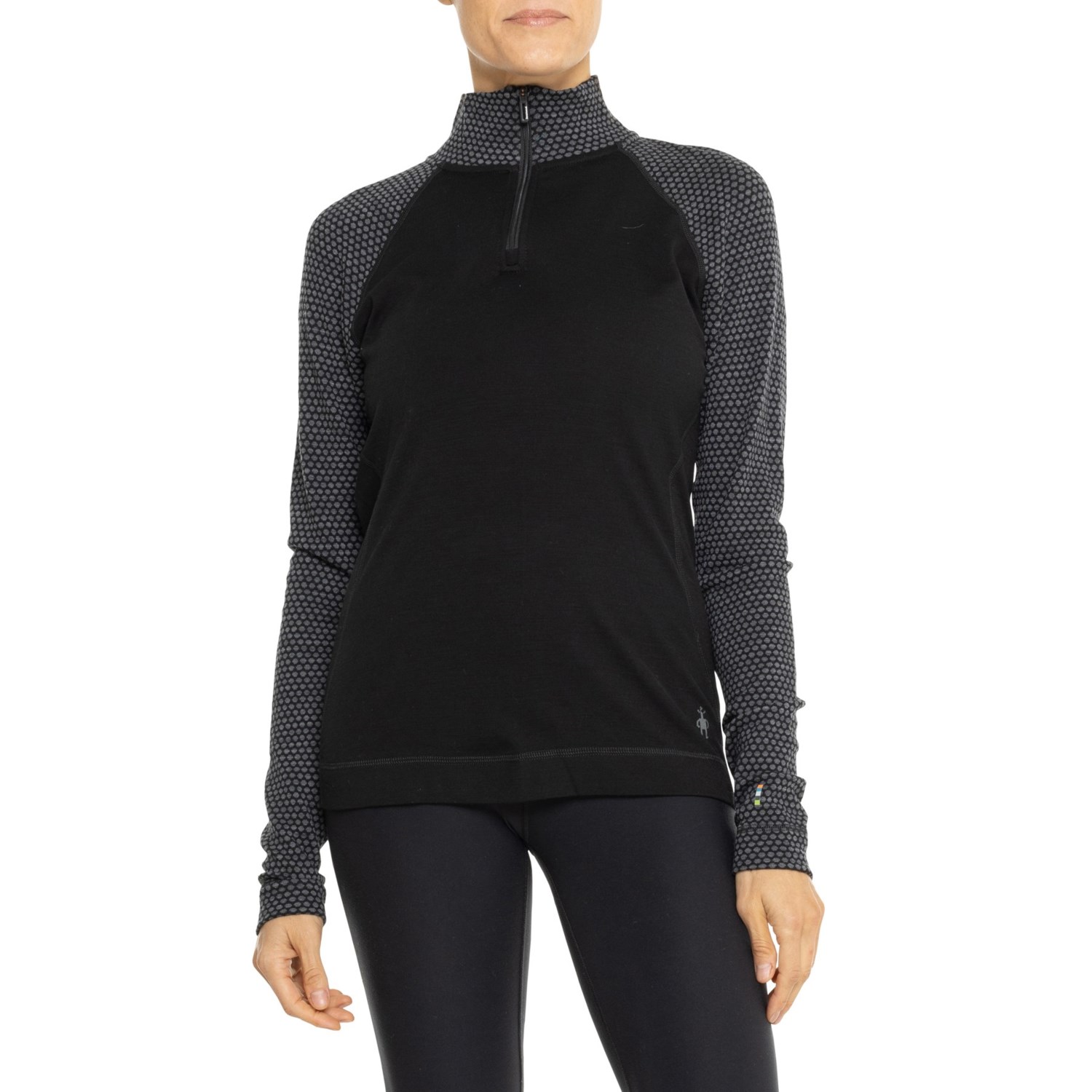 SmartWool Classic Thermal Base Layer Top - Merino Wool, Zip Neck, Long ...