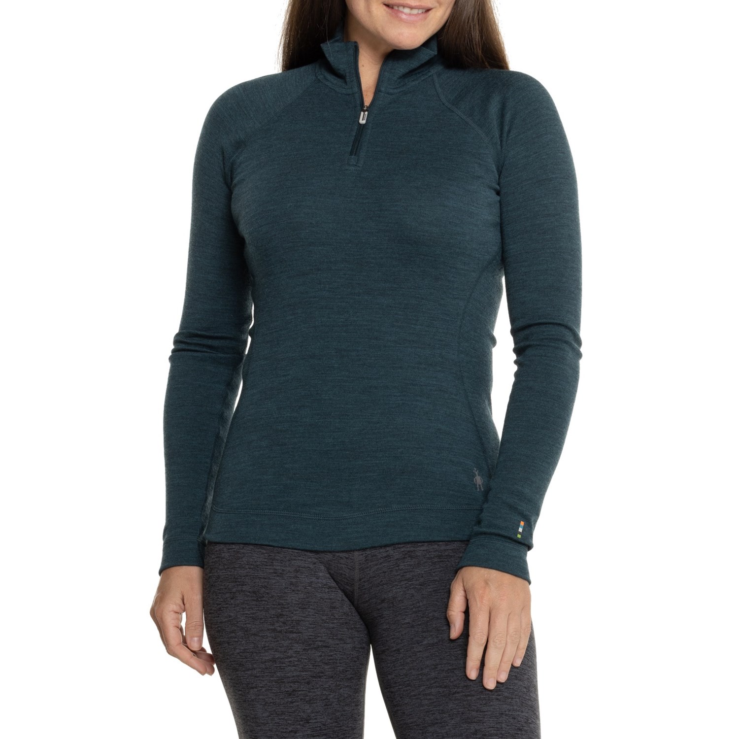 SmartWool Classic Thermal Base Layer Top - Merino Wool, Zip Neck, Long ...