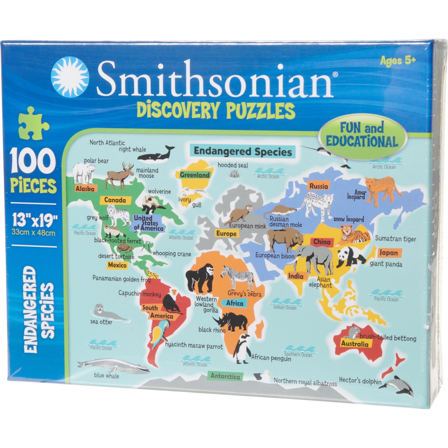 Smithsonian Endangered Species Puzzle - 100 Pieces - Save 33%