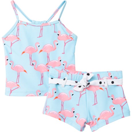 Snapper Rock Toddler Girls Tankini Top and Swim Shorts Set - UPF 50 ...