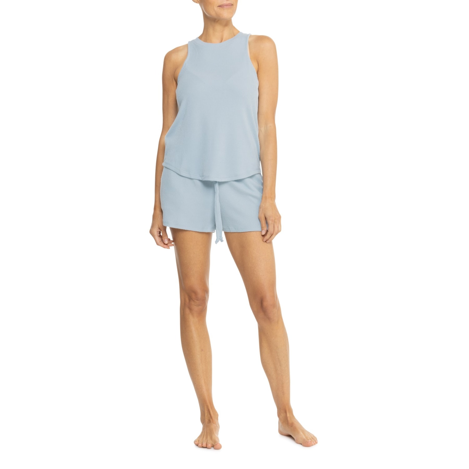 Softies Ribbed Dream Racerback Tank Top and Shorts Set - Save 70%