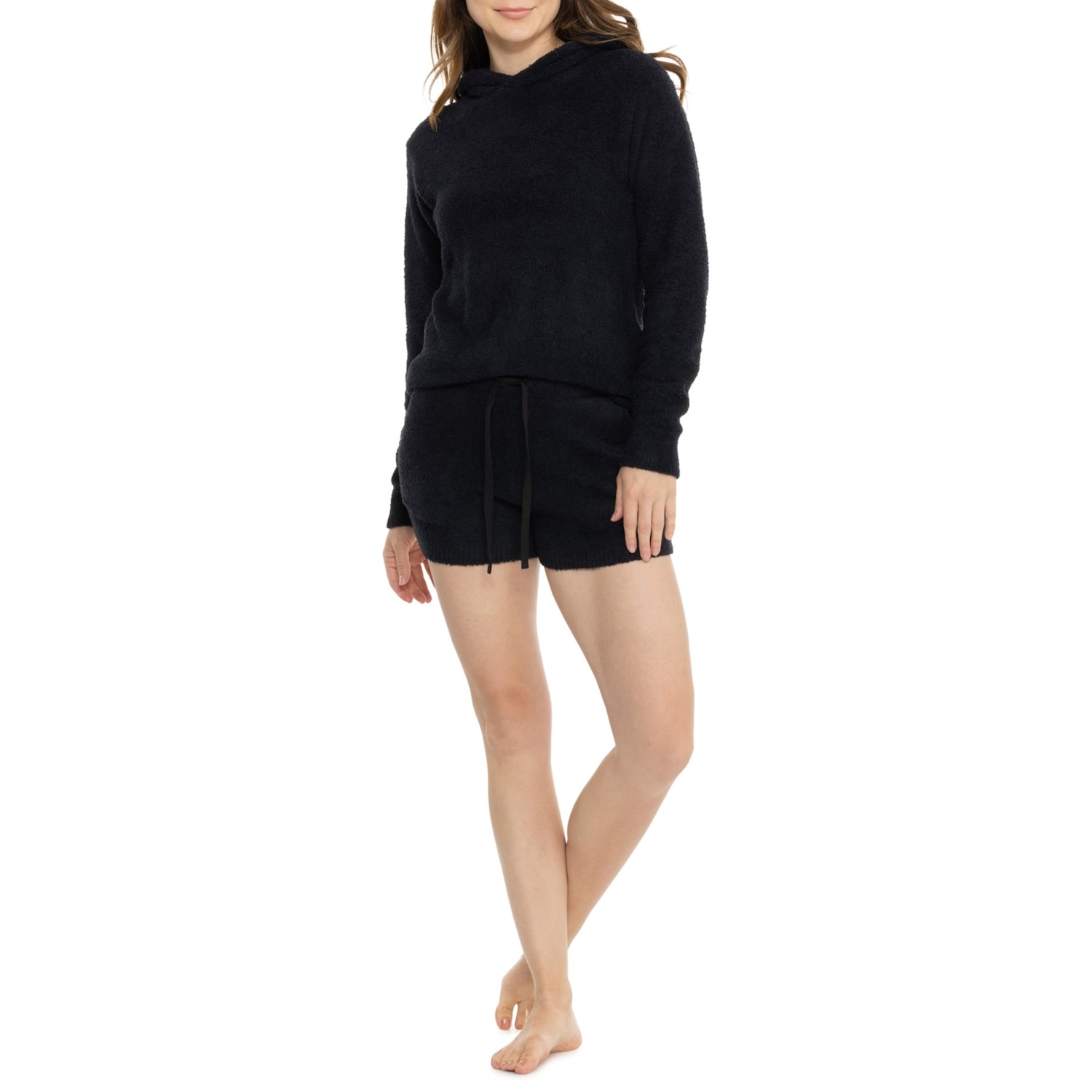Softies Solid Marshmallow Hoodie and Shorts Lounge Set - Save 55%