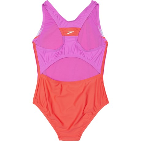Speedo Big Girls Infinity Splice One-Piece Swimsuit - UPF 50+ - Save 40%