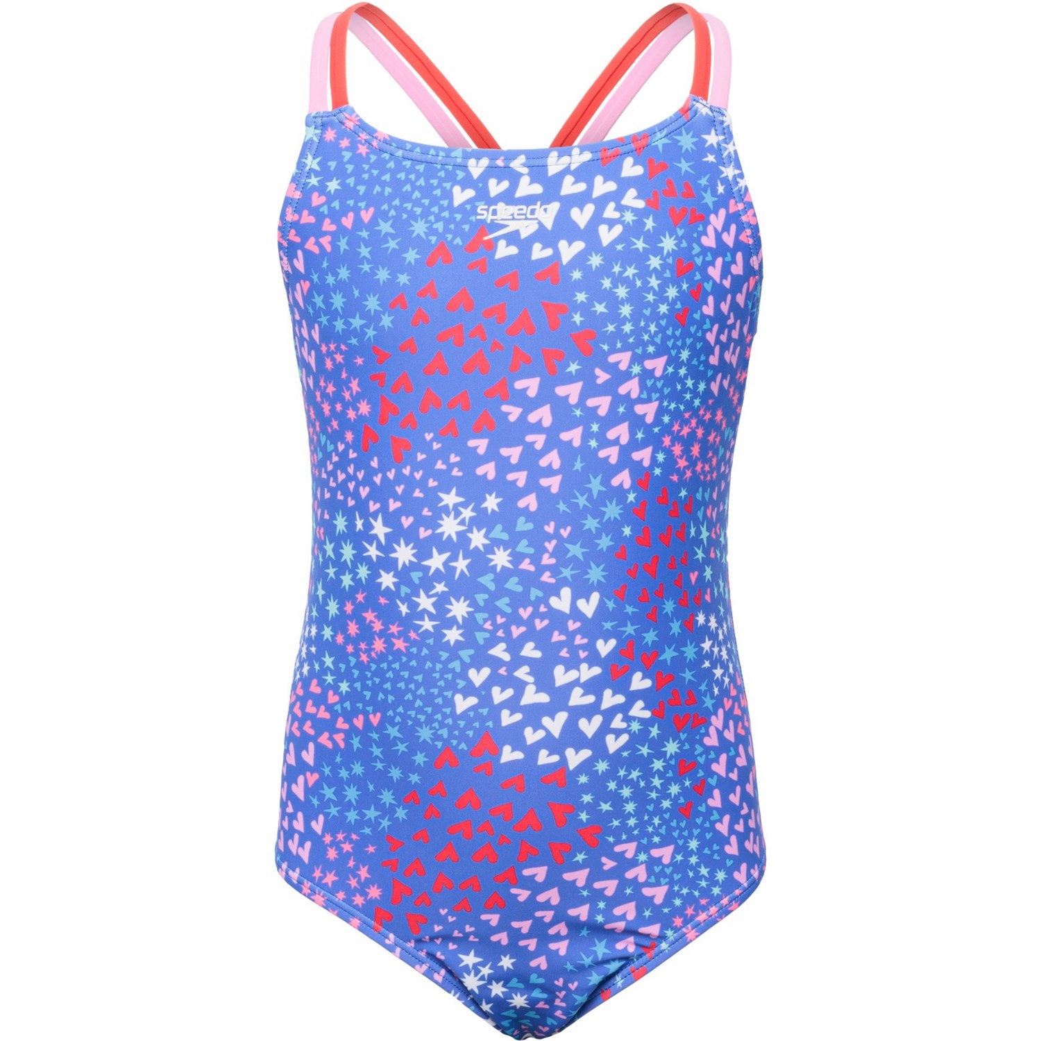 Speedo Big Girls Print Strappy One-Piece Swimsuit - UPF 50+ - Save 48%