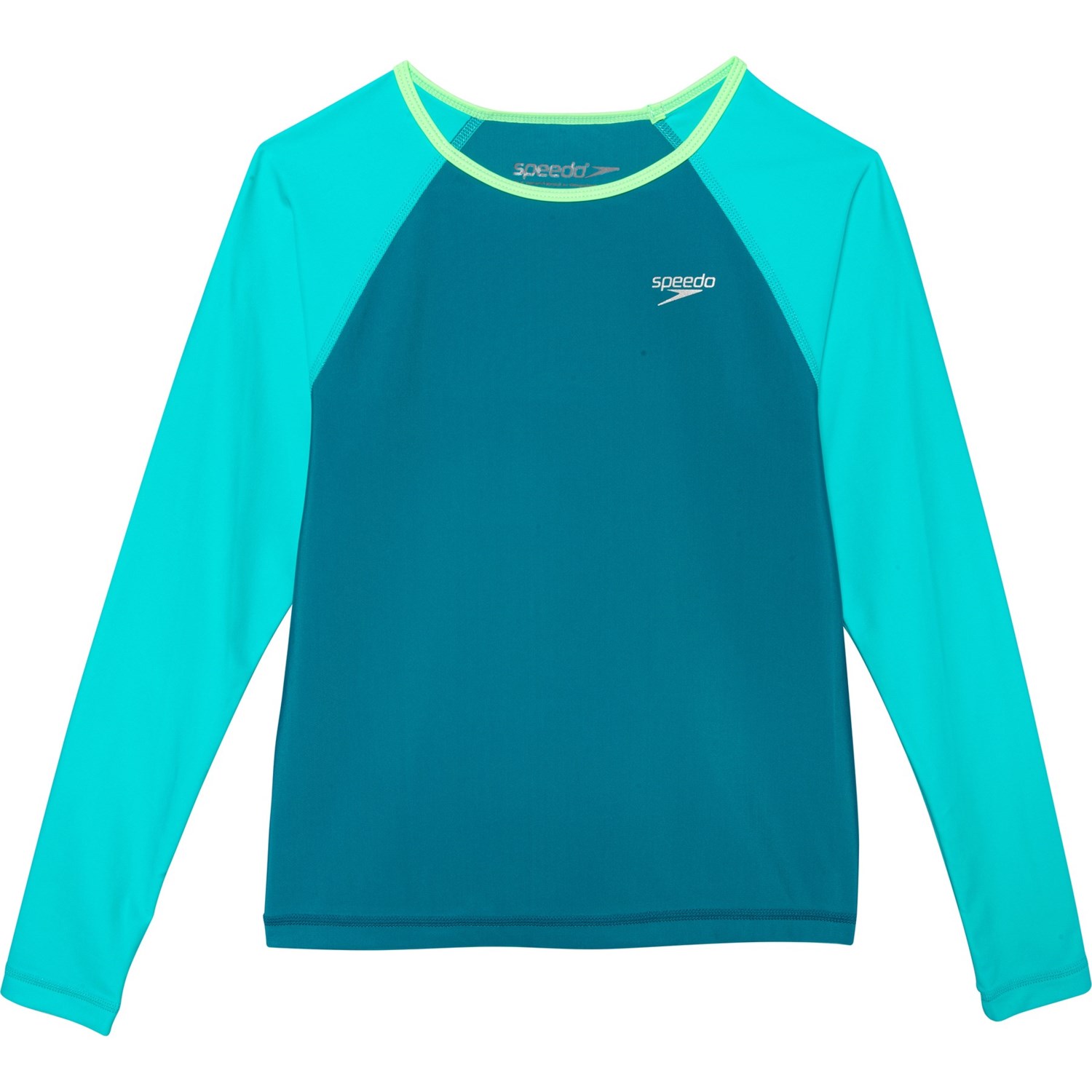 Speedo Color-Block Rash Guard (For Big Girls) - Save 35%