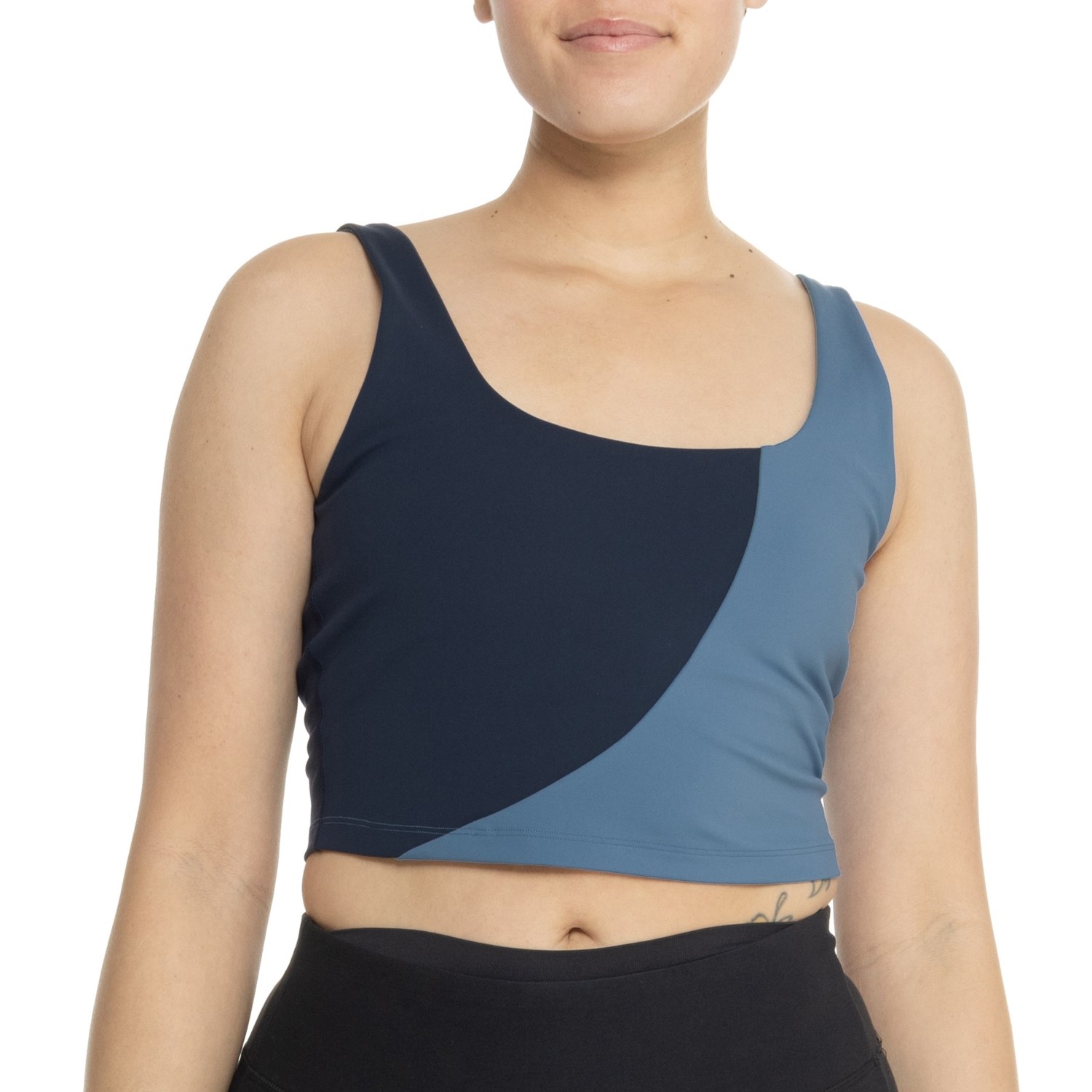 Spiritual Gangster Indie Color Block Crop Tank Top - Save 57%