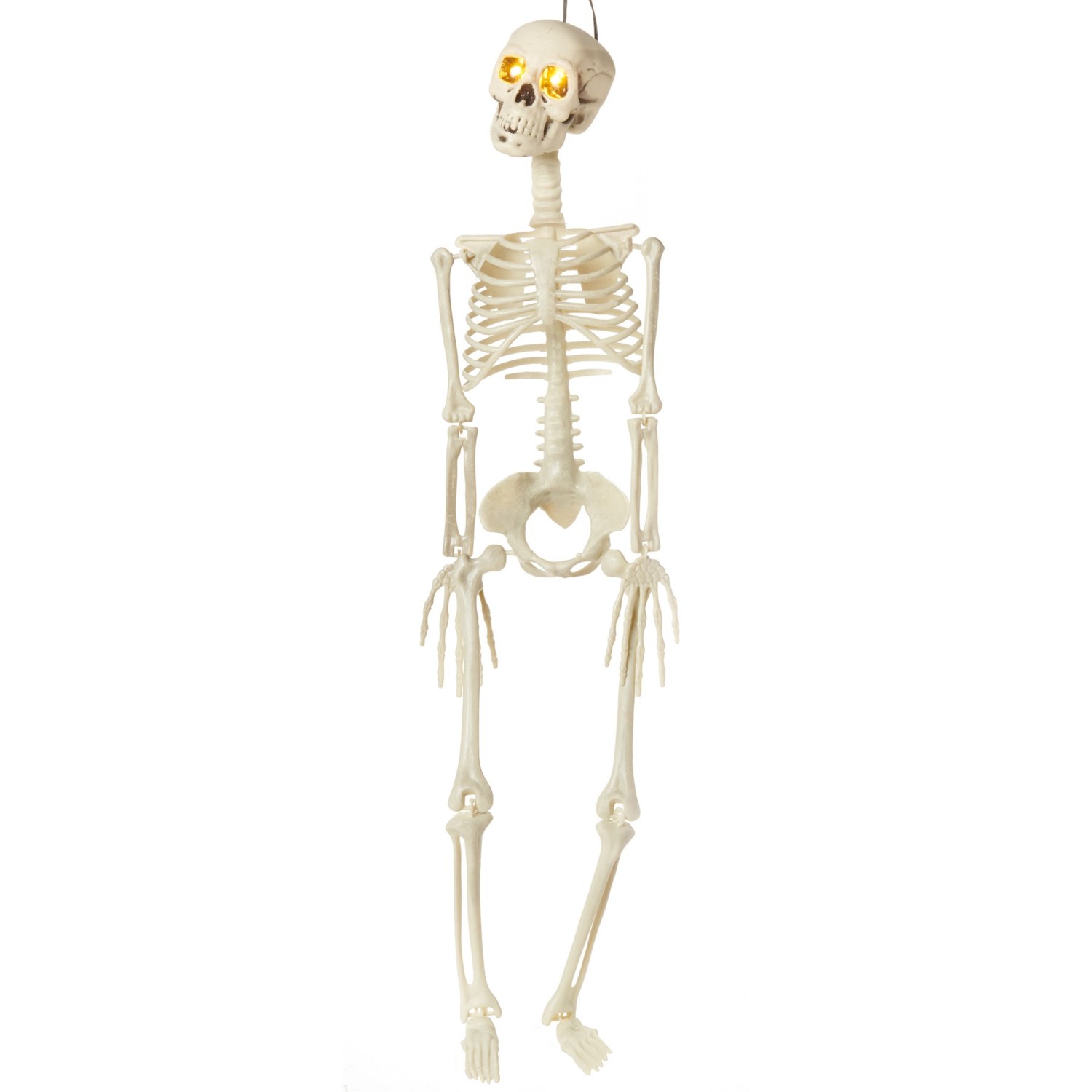 Spooky Night Hanging Skeleton with LED Eyes - 34” - Save 34%