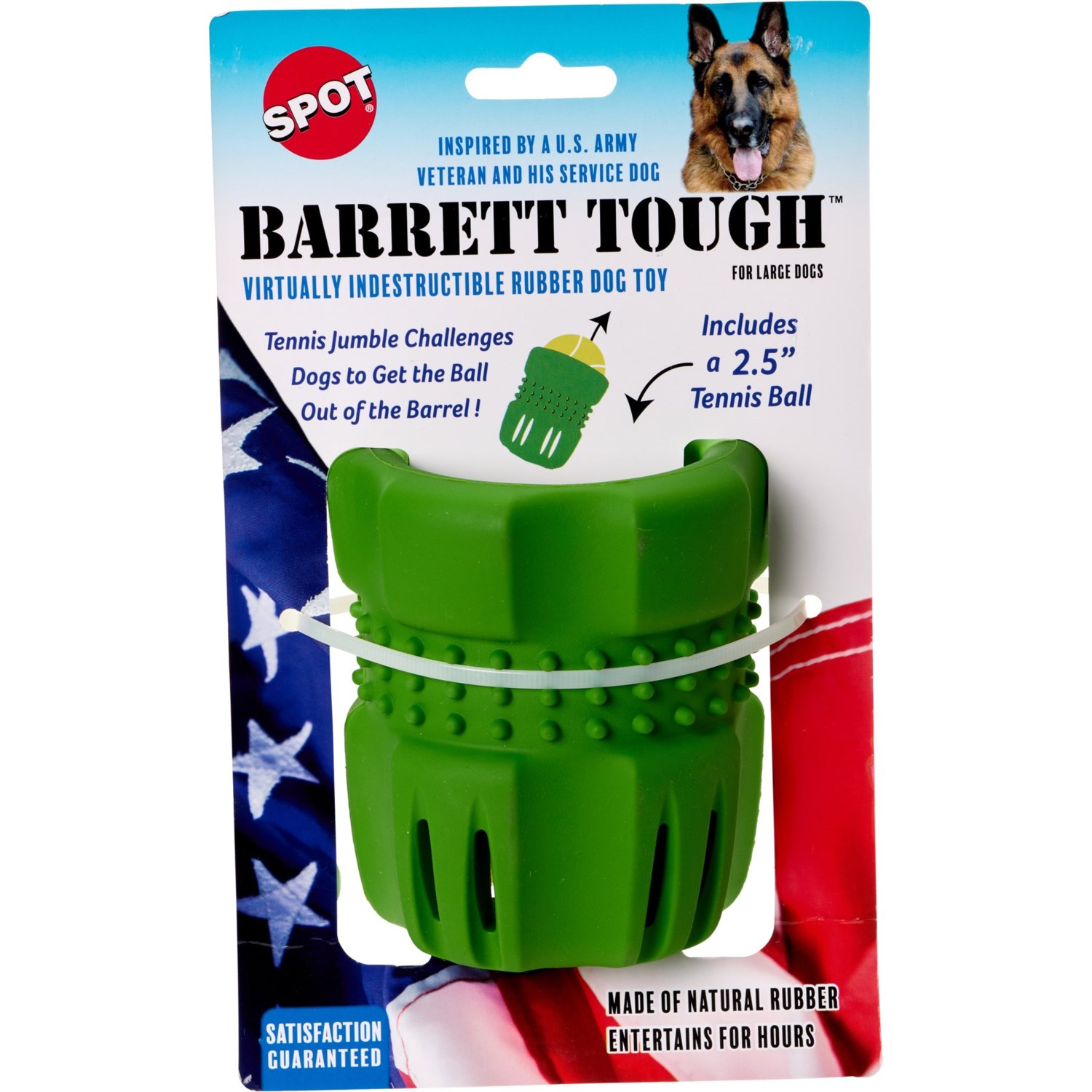 Spot Barret Tough Tennis Jumble Dog Toy - Large, 4” - Save 33%