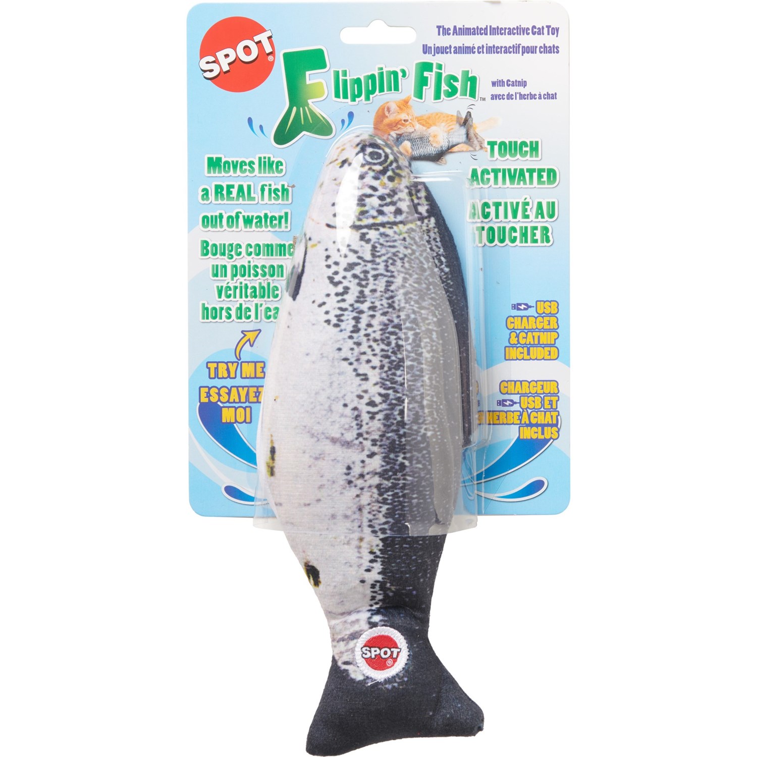 Spot Flippin’ Fish Cat Toy - 11.5” - Save 33%