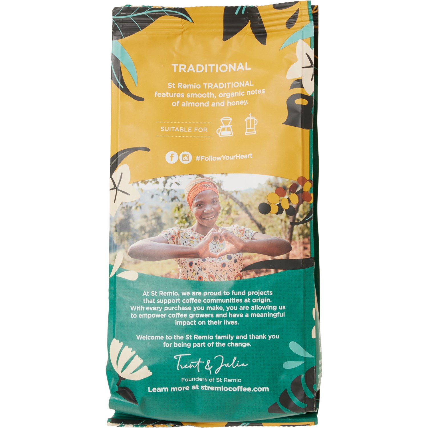 St. Remio Traditional Medium Roast Bio-Organic Ground Coffee - 12 oz ...