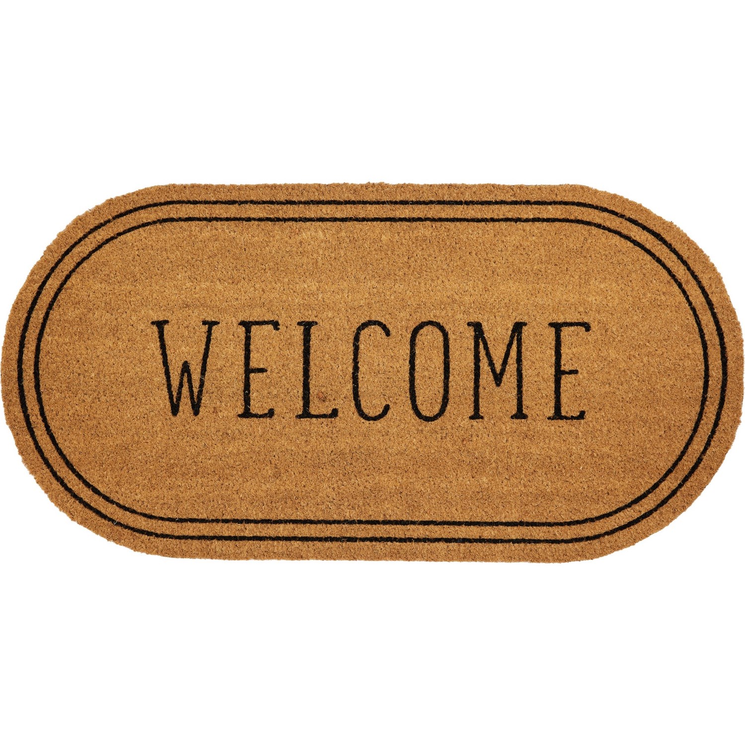 Studio Belle Border Welcome Oval Coir Door Mat - 20x40” - Save 31%