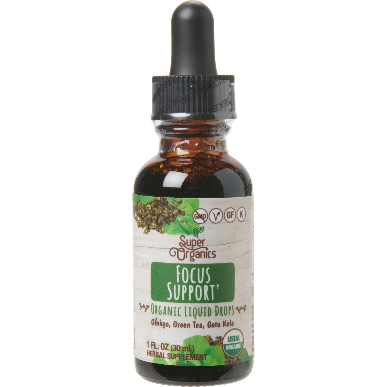 Super Organics Focus Support Liquid Drops - 1 oz. - Save 36%