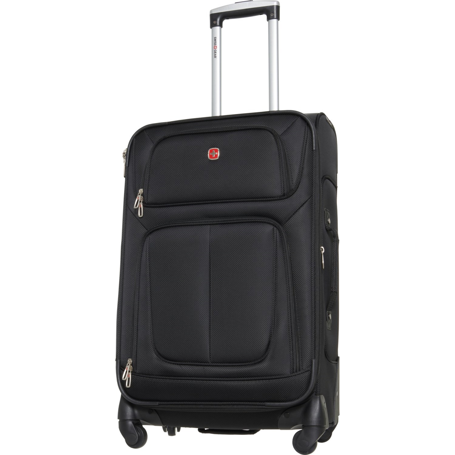 Swiss Gear 25” 6283 Spinner Suitcase - Softside, Expandable, Black ...