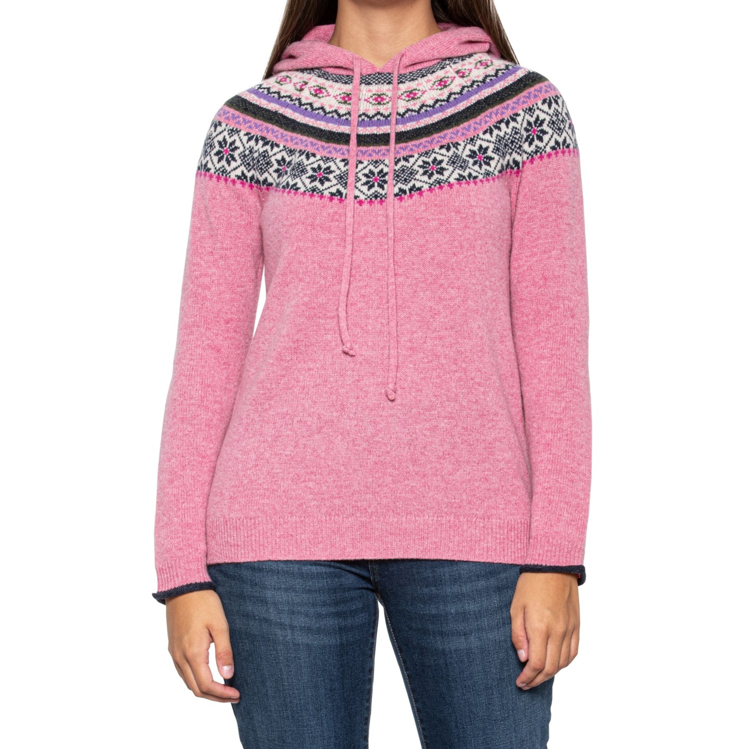 Tabitha Webb Fair Isle Hooded Sweater - Wool - Save 56%