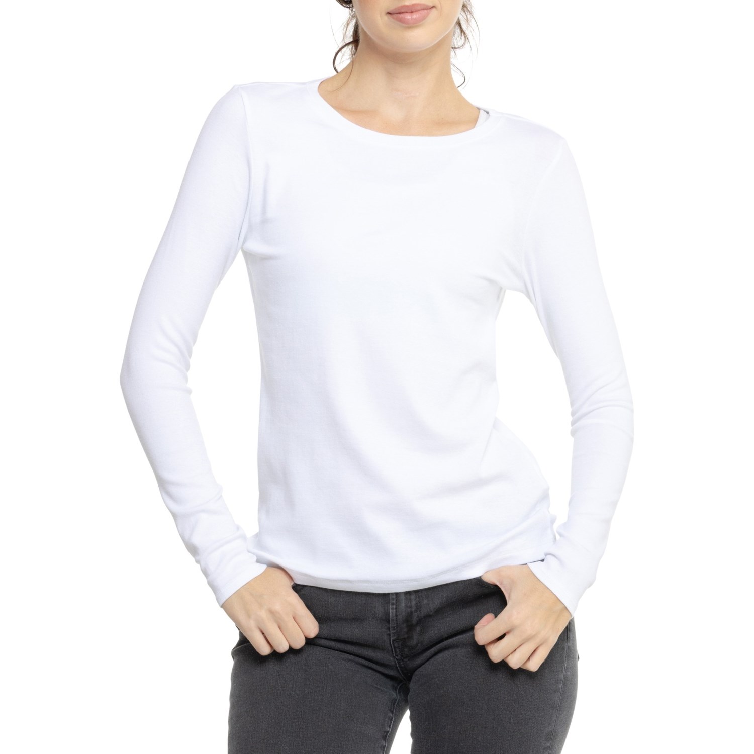 Telluride Clothing Company 1x1 Rib Crew Neck Shirt - Long Sleeve - Save 42%