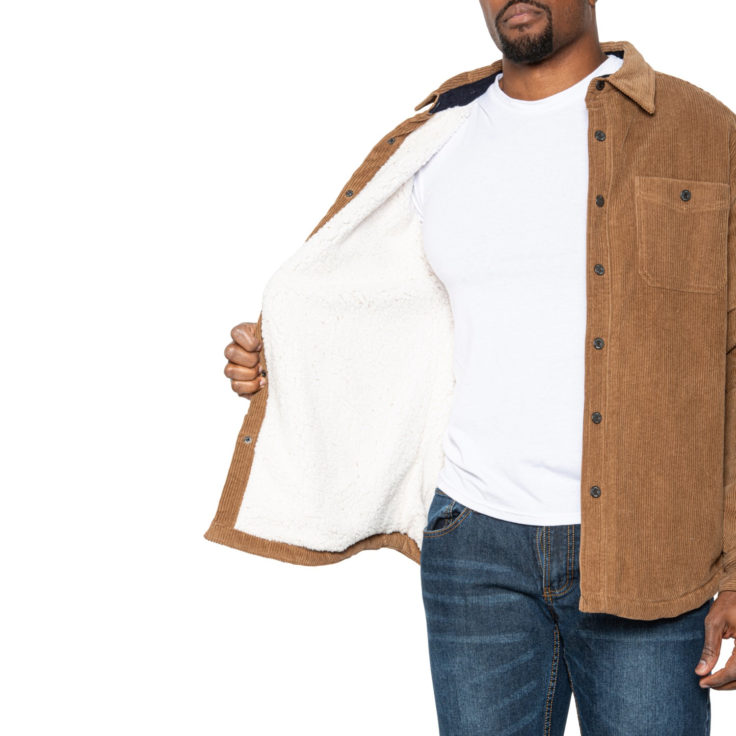 Telluride Clothing Company Heavyweight Corduroy Shacket - Sherpa Lining ...