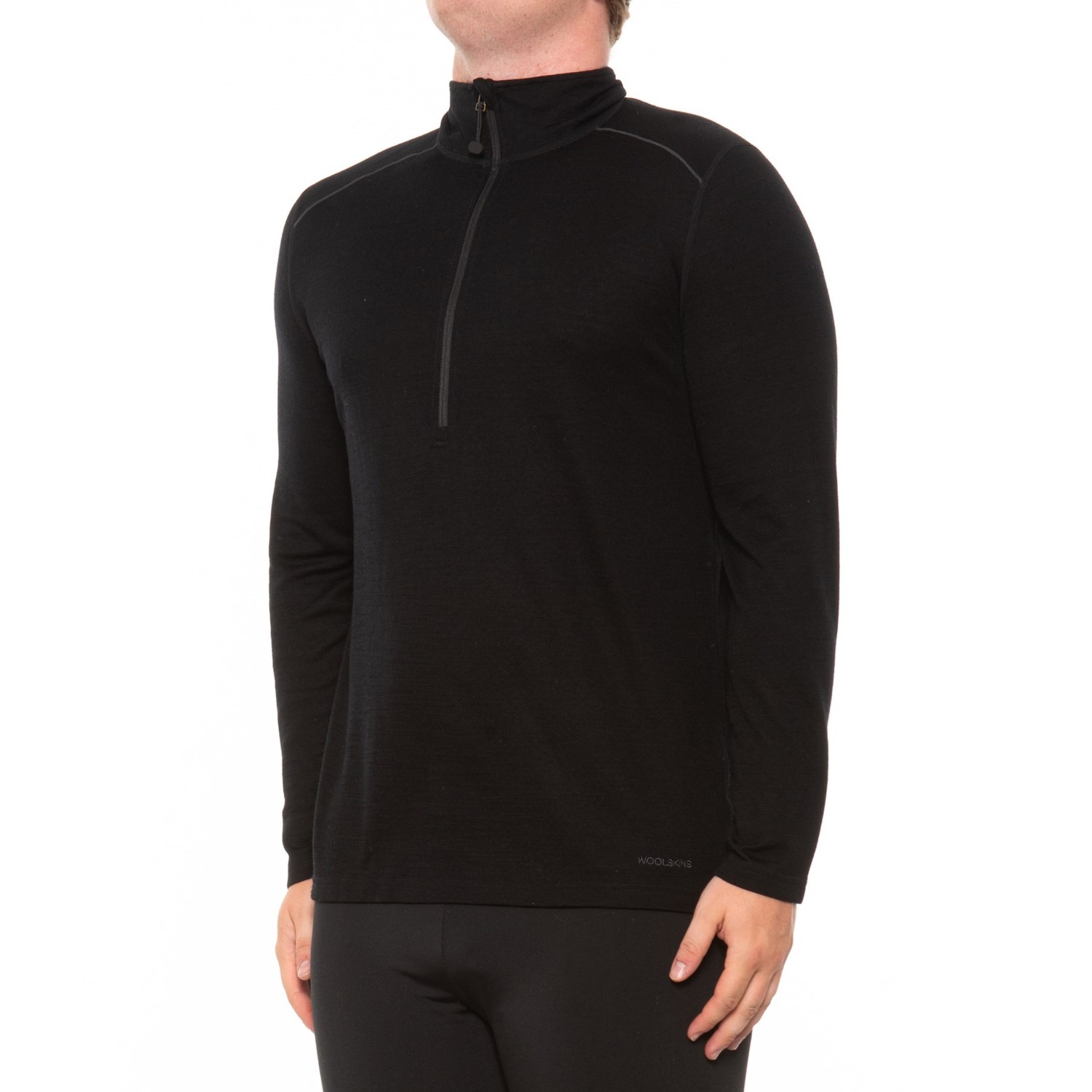 Terramar Woolskins Base Layer Top - UPF 50, Zip Neck, Merino Wool, Long ...