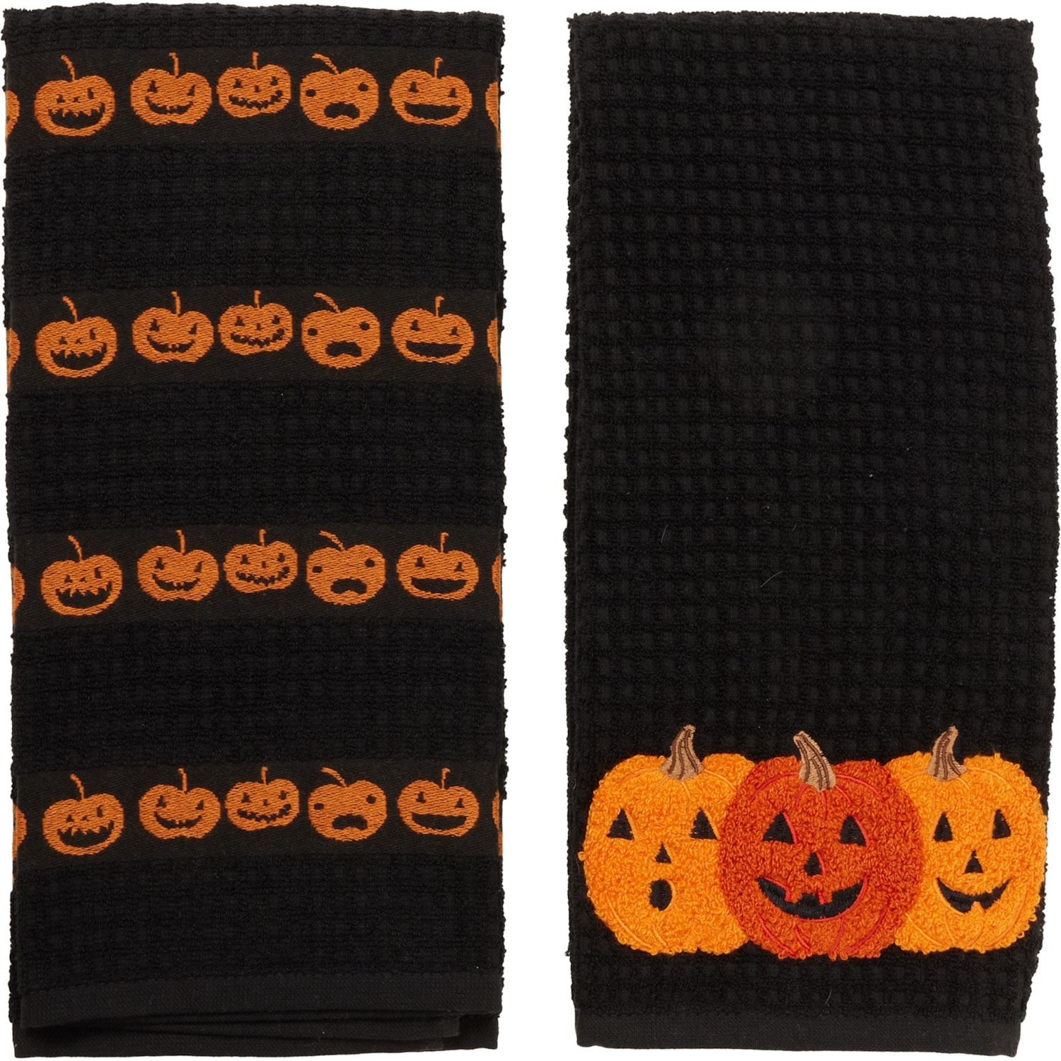 The Farmhouse by Rachel Ashwell Jackie Pumpkin Trio Kitchen Towel Set ...