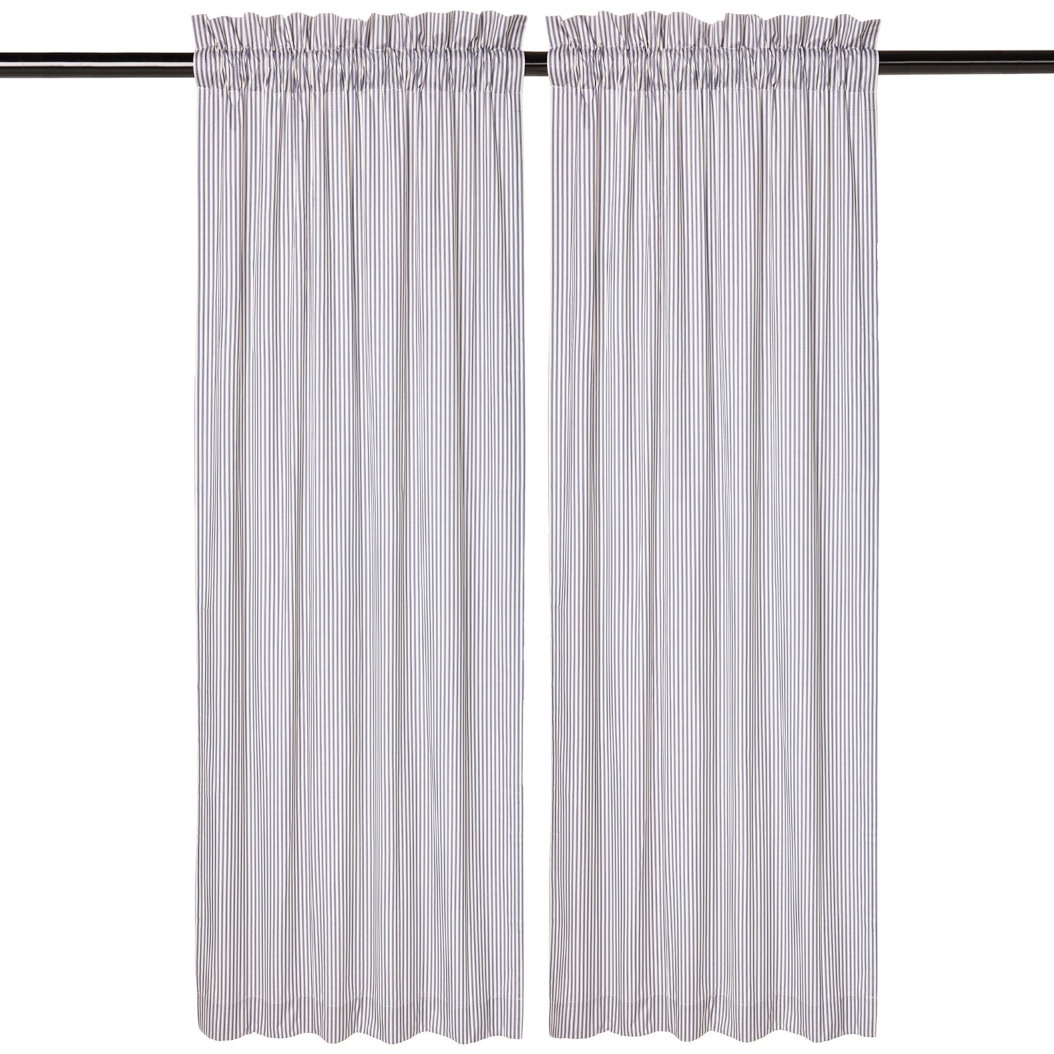 Thermaplus Ticking Stripe Energy Efficient Insulated Curtains - 80x84 ...