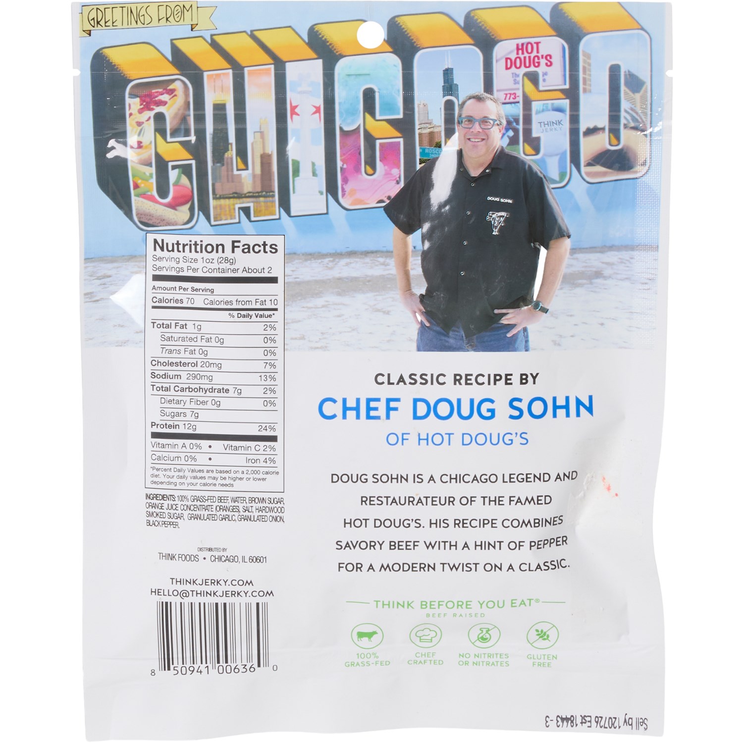 Think Jerky Classic Beef Jerky - 2.2 oz. - Save 25%