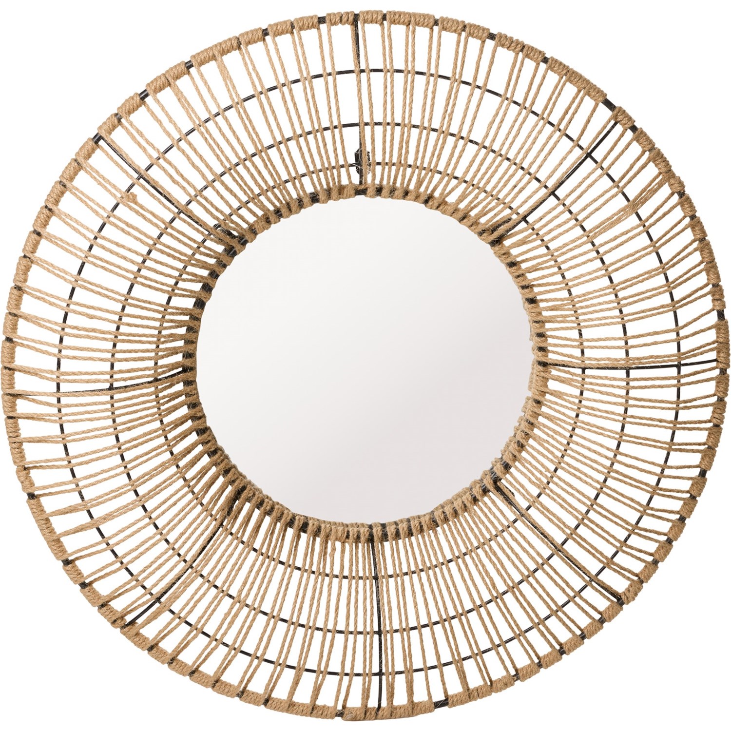Three Hands 30x3.25” Metal and Twine Wall Mirror - Save 33%