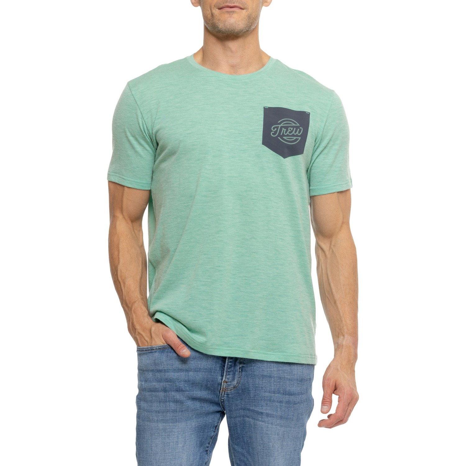 Trew Gear Lightweight Pocket T-Shirt - Merino Wool, Short Sleeve - Save 45%