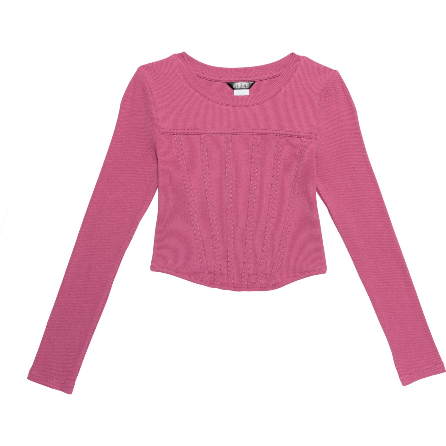 TRUCE Big Girls Ribbed Shirt - Long Sleeve - Save 54%