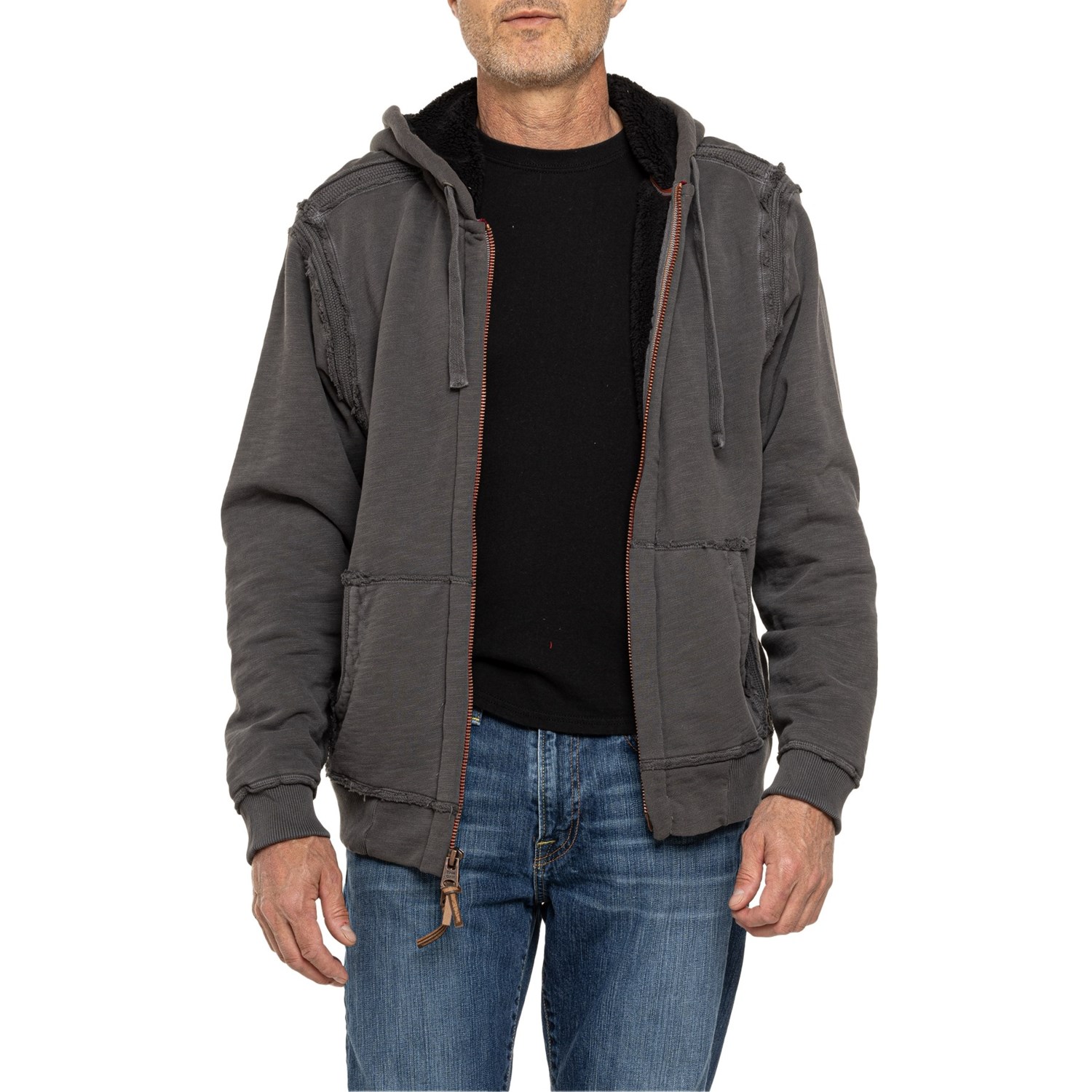 True Grit Hooded Full-Zip Jacket - Sherpa Lined - Save 60%